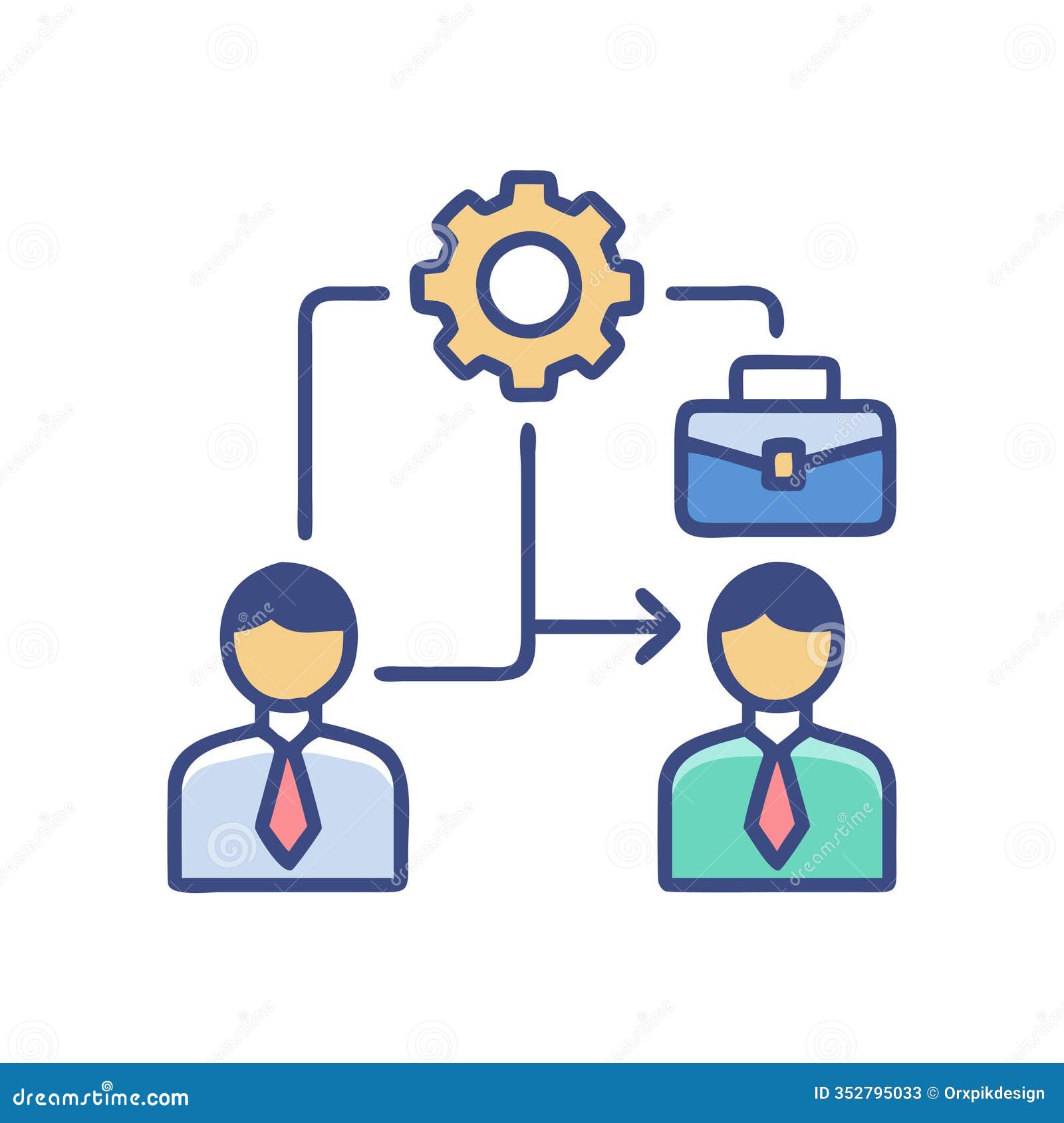 Dynamic Business Collaboration Platform Icon Stock Vector ...