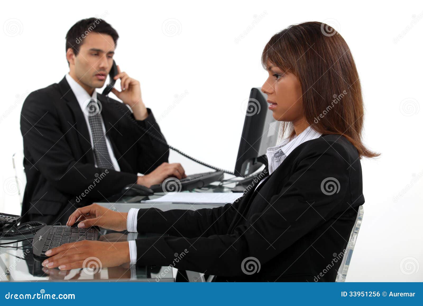 Dynamic business duo stock photo. Image of communication - 33951256