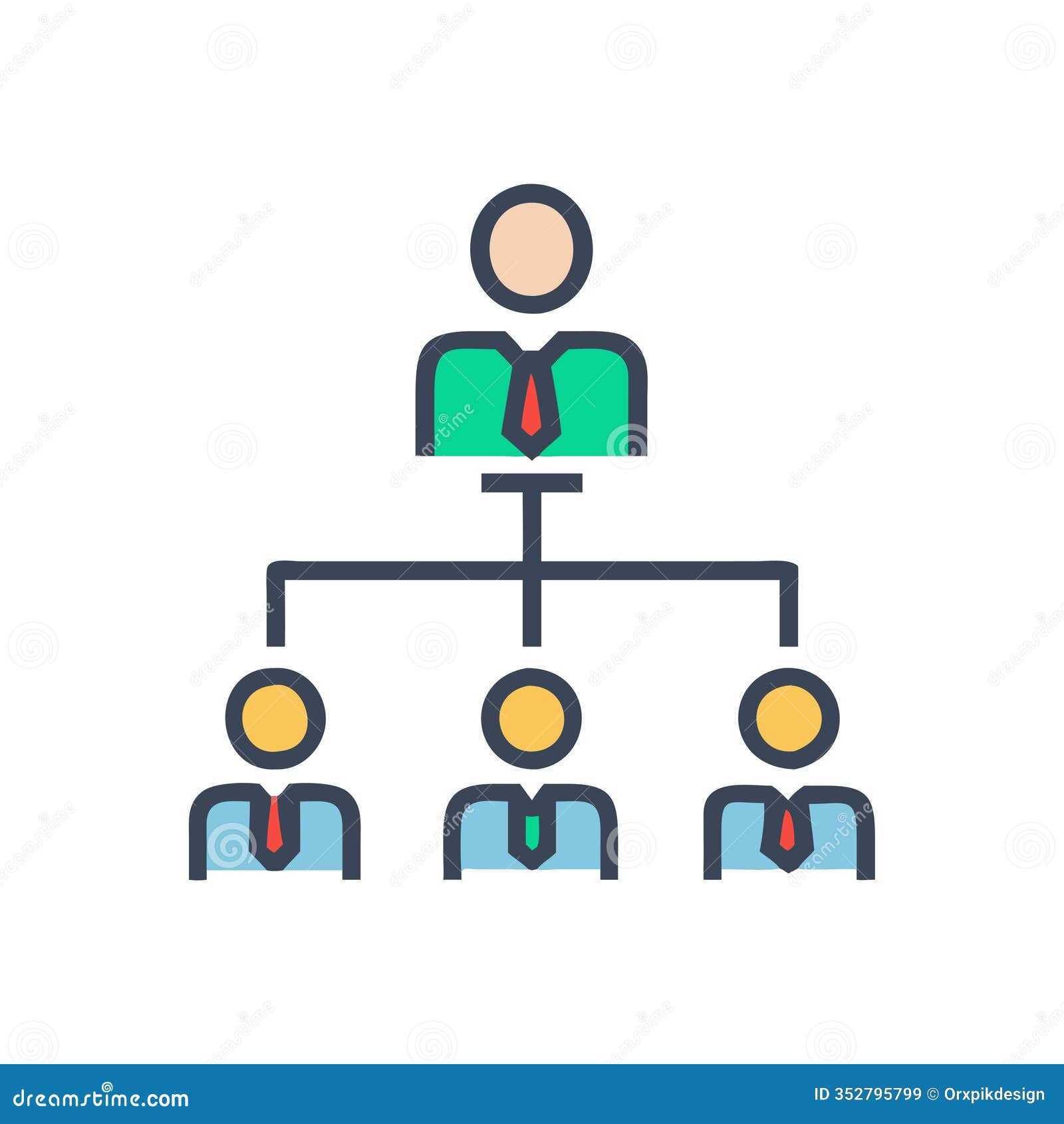 Dynamic Business Hierarchy Chart Icon Design Stock Vector ...