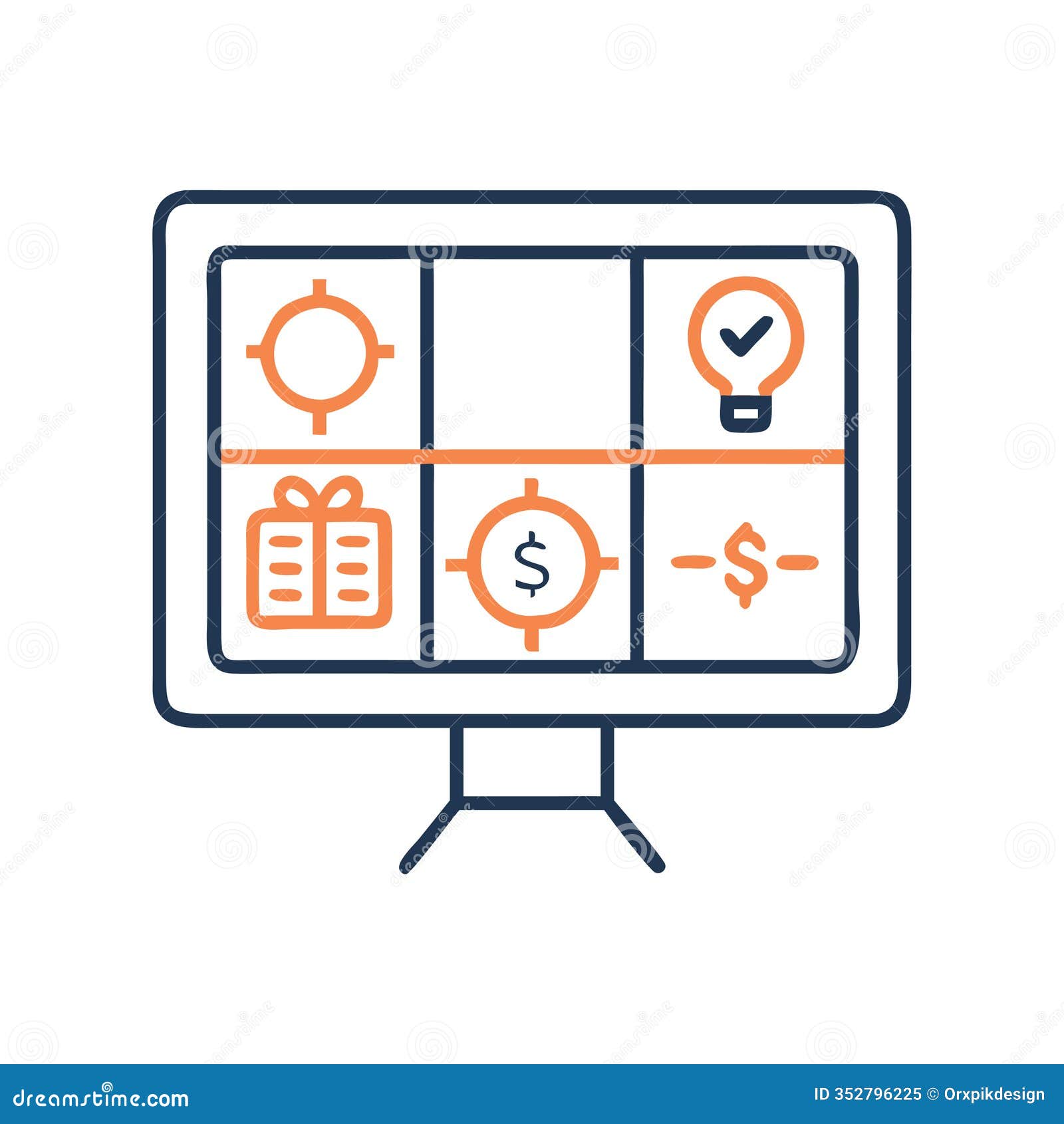 Dynamic Business Model Canvas Icon Stock Vector - Illustration of ...