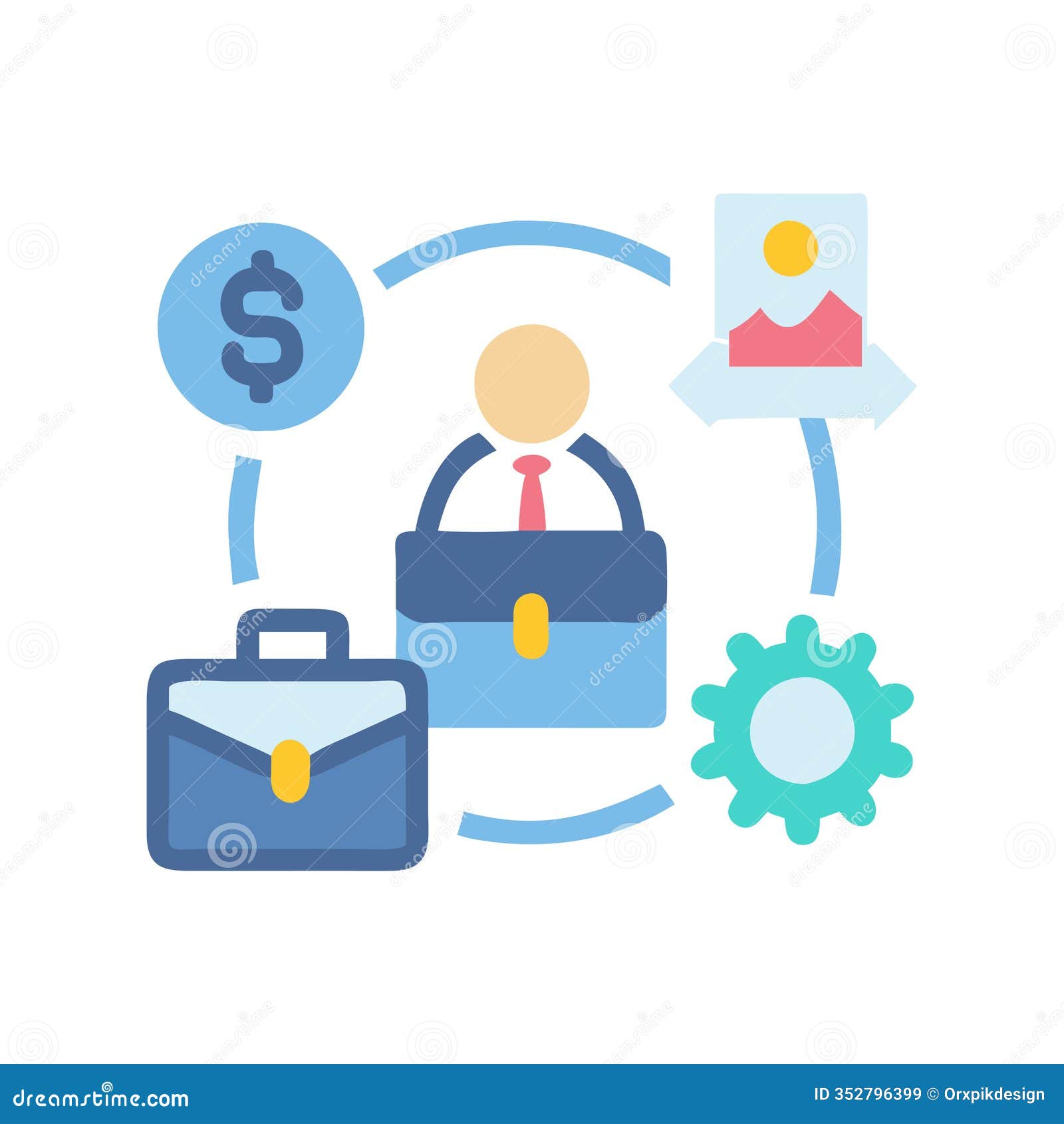 Dynamic Business Expansion Plan Icon Vector Illustration ...