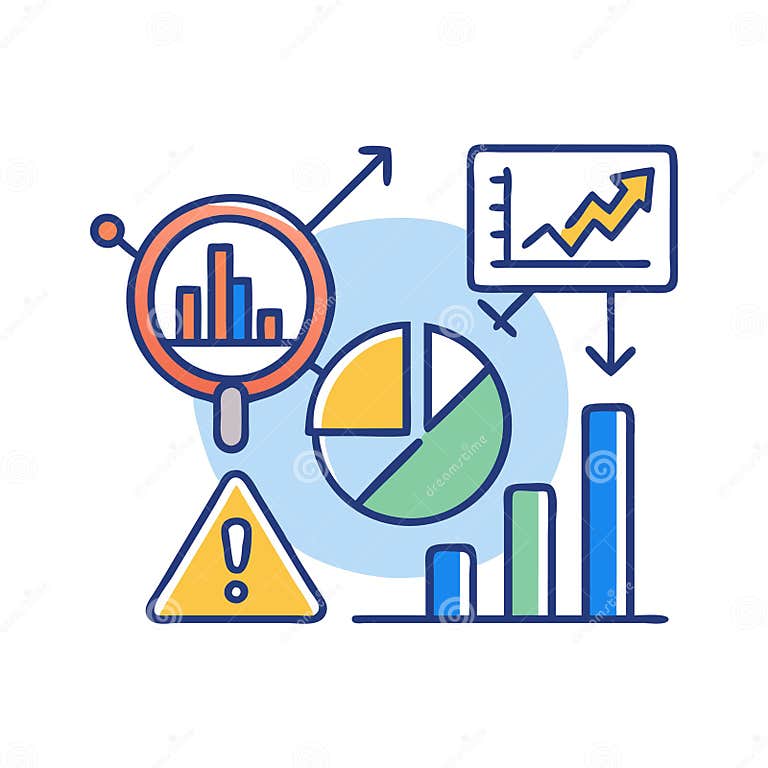 Dynamic Business Risk Analysis Icon Stock Vector - Illustration of ...