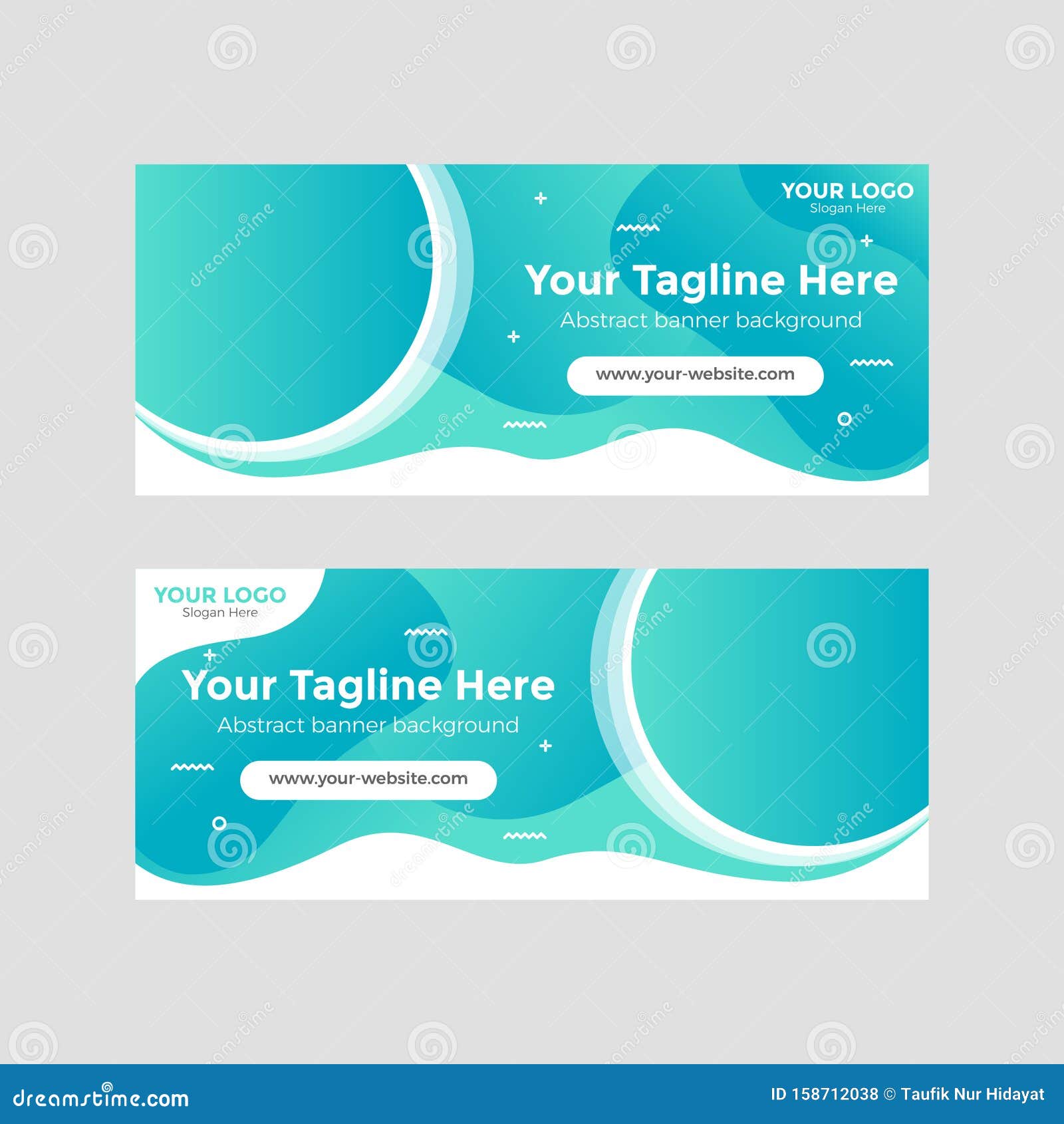Dynamic Business Web Banner Gradient Background Stock Illustration ...