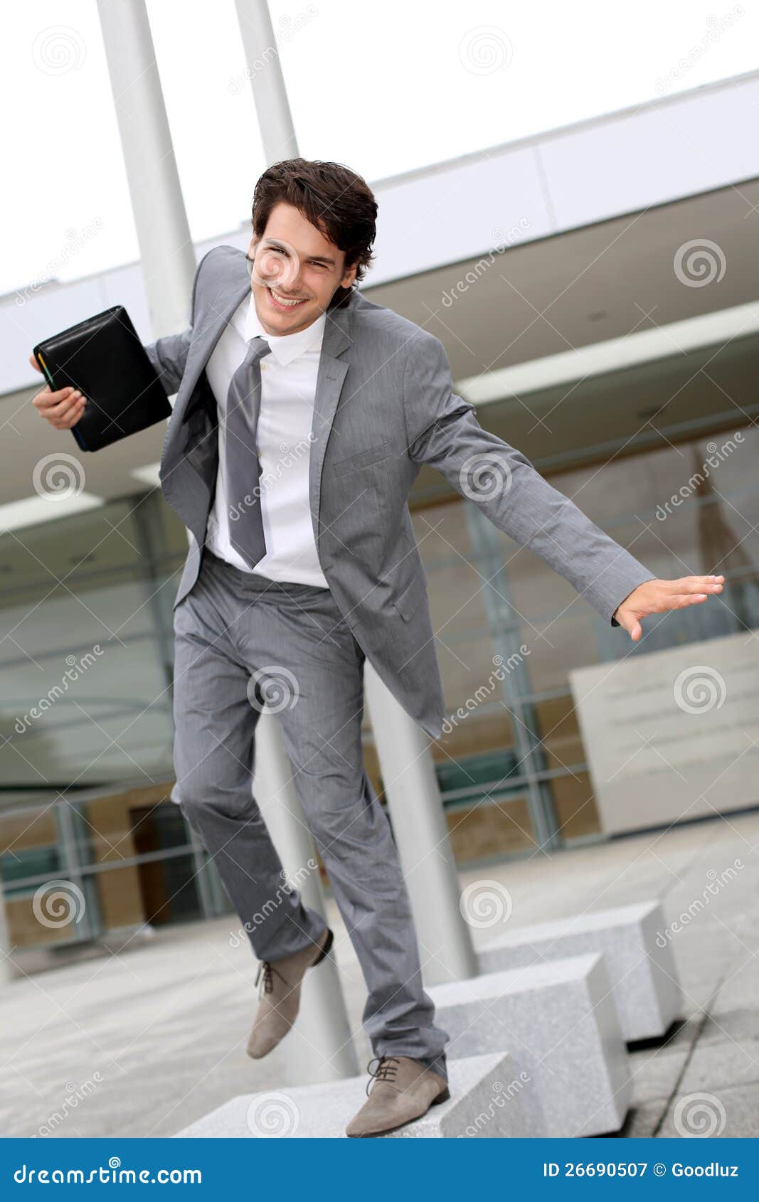 Dynamic businessman stock image. Image of graduation - 26690507