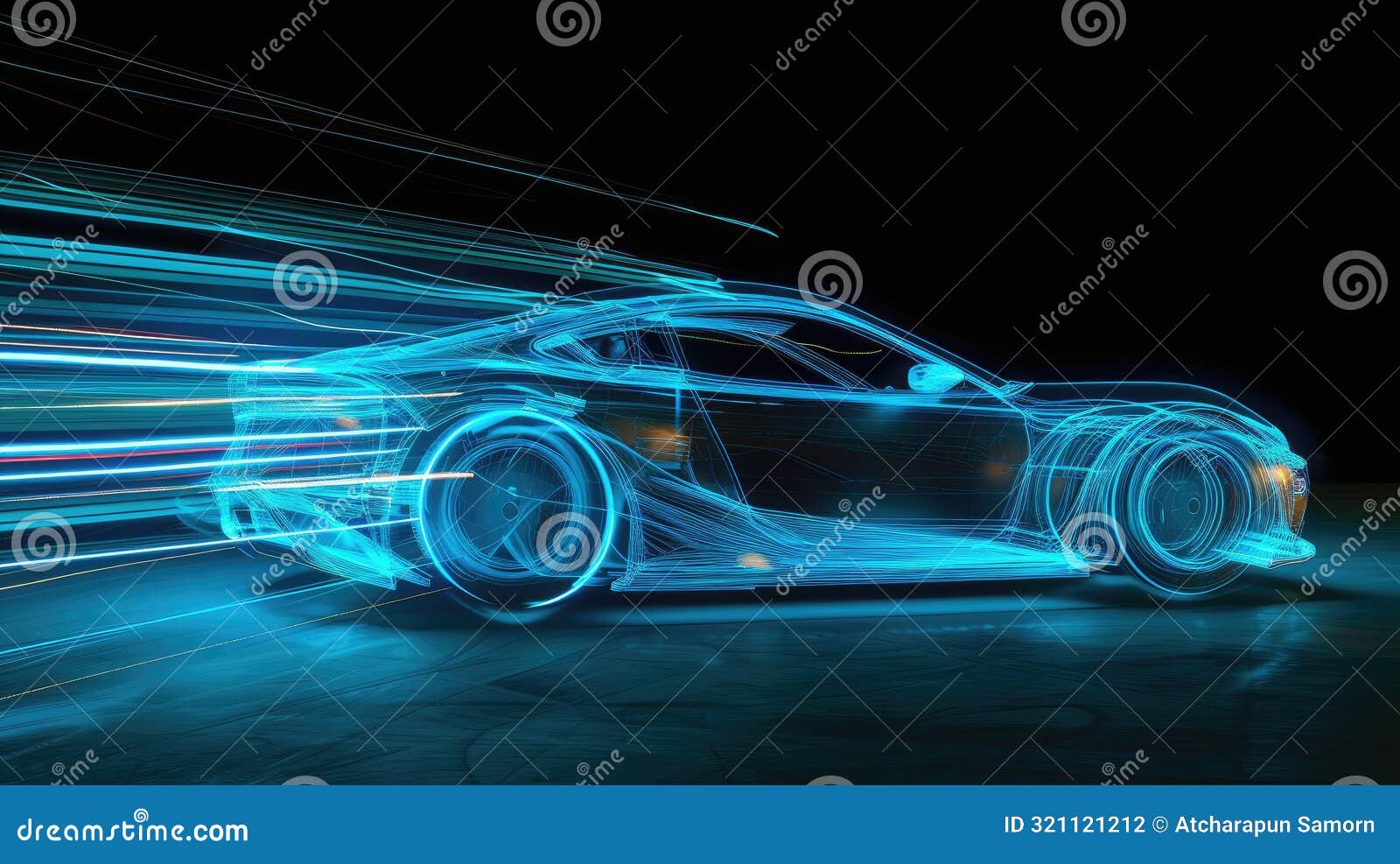 Dynamic Camera Toss Shot of a Modern Sedan Vehicle in Motion Stock ...