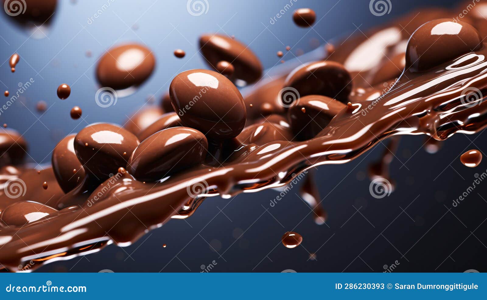 Dynamic Capture of Scattered Chocolate Drops on Bright Reflective ...