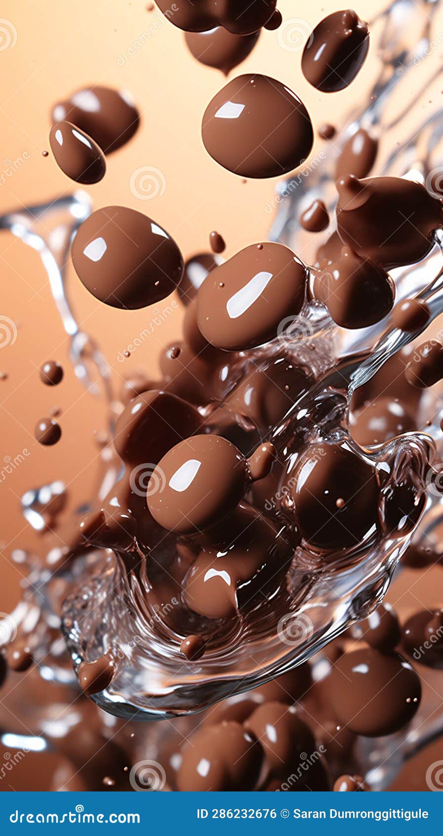 Dynamic Capture of Scattered Chocolate Drops on Bright Reflective ...