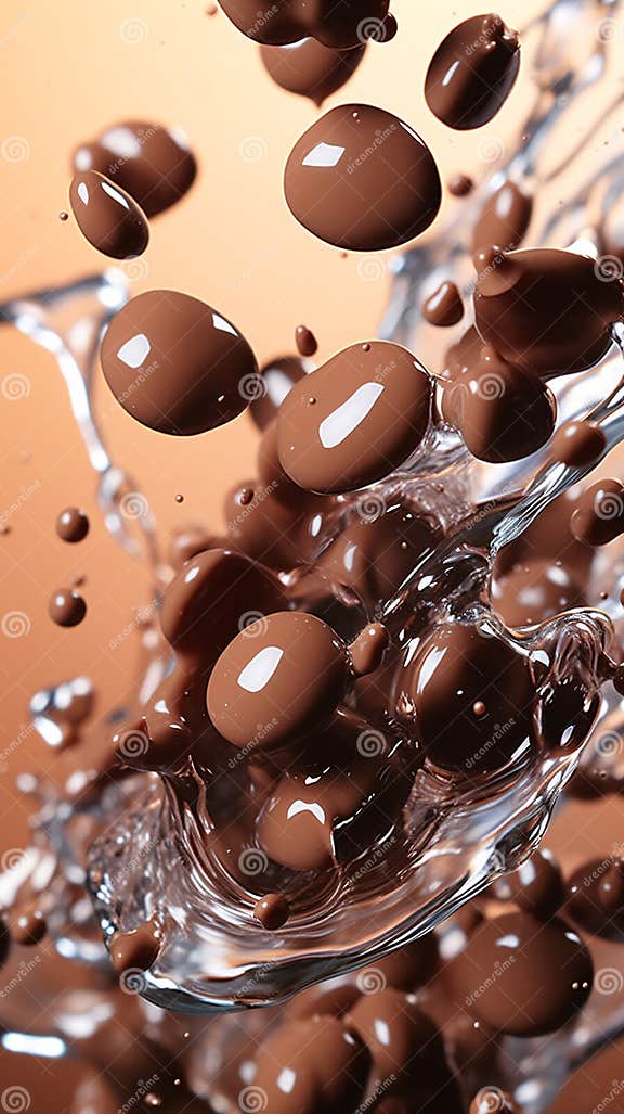 Dynamic Capture of Scattered Chocolate Drops on Bright Reflective ...