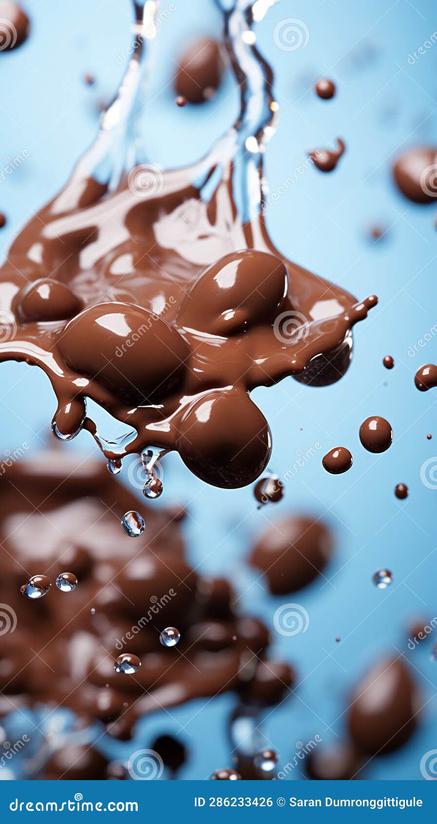 Dynamic Capture of Scattered Chocolate Drops on Bright Reflective ...