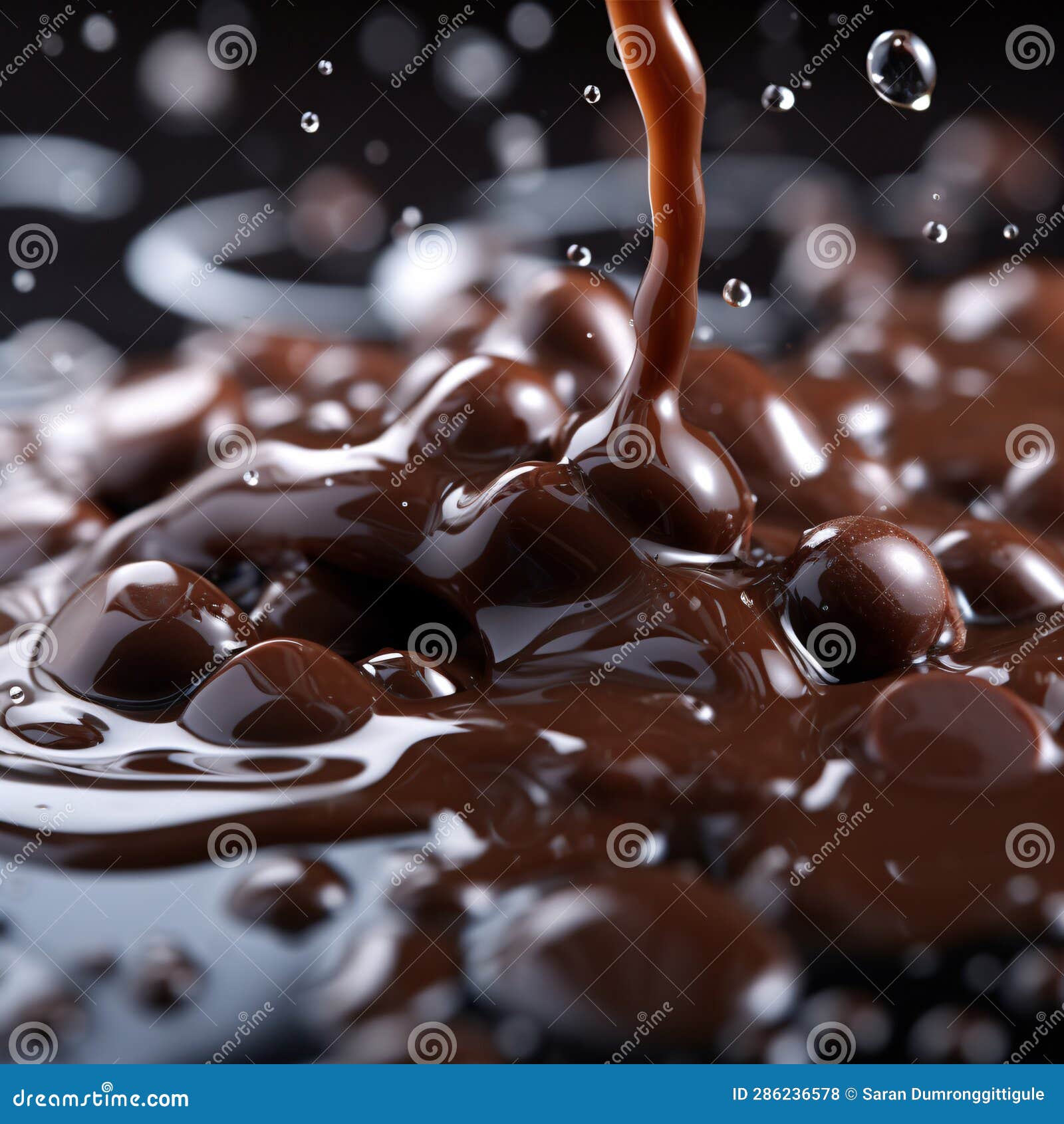 Dynamic Capture of Scattered Chocolate Drops on Bright Reflective ...
