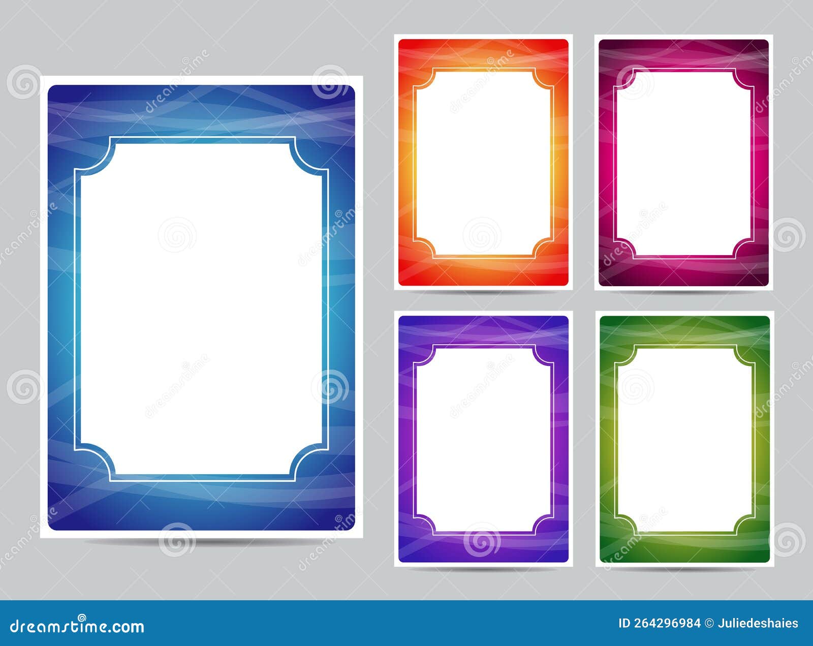 Dynamic Card Frame Border Template Design Flyer Stock Vector ...