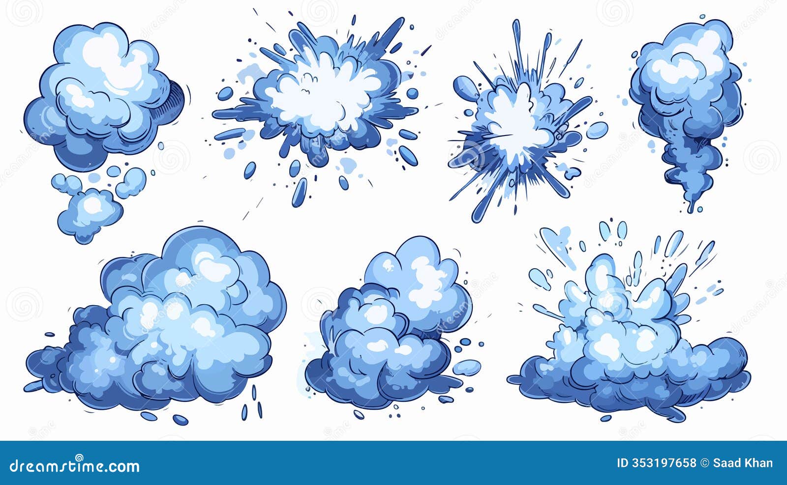 Dynamic Cartoon Speed Effect of Jumping Character with Cloud Doodle ...