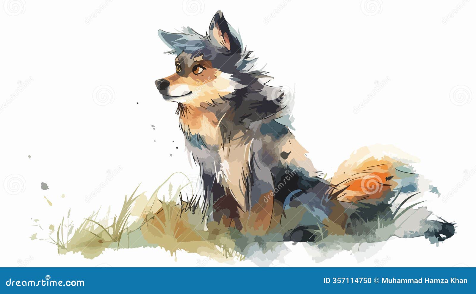 Dynamic Cartoon Wolf Animation Vector Illustration for Design Projects ...