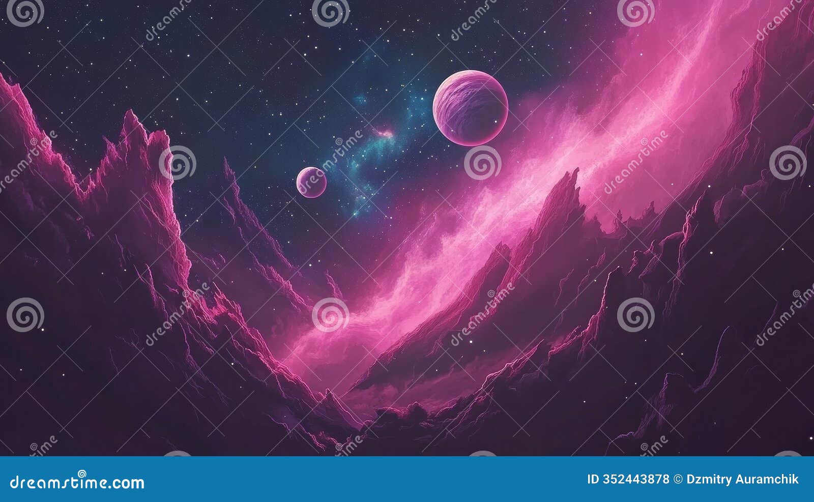 A Dynamic Celestial Scene with Planets Revolving Around a Star Inside a ...