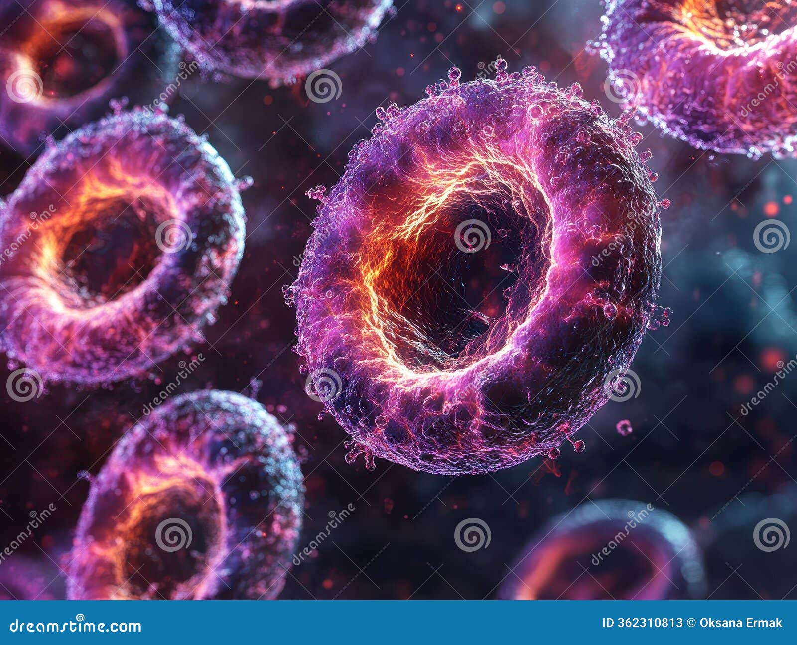 Dynamic Cell Division Process in Vibrant Microscopic Detail for ...