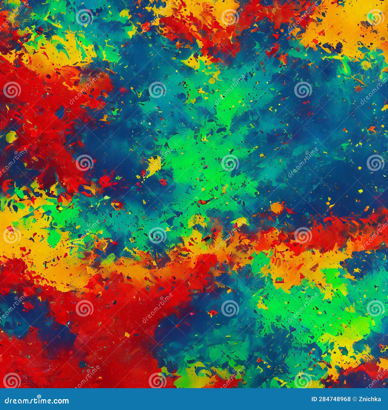 Dynamic and Chaotic Composition of Colors and Textures on Canvas Stock ...