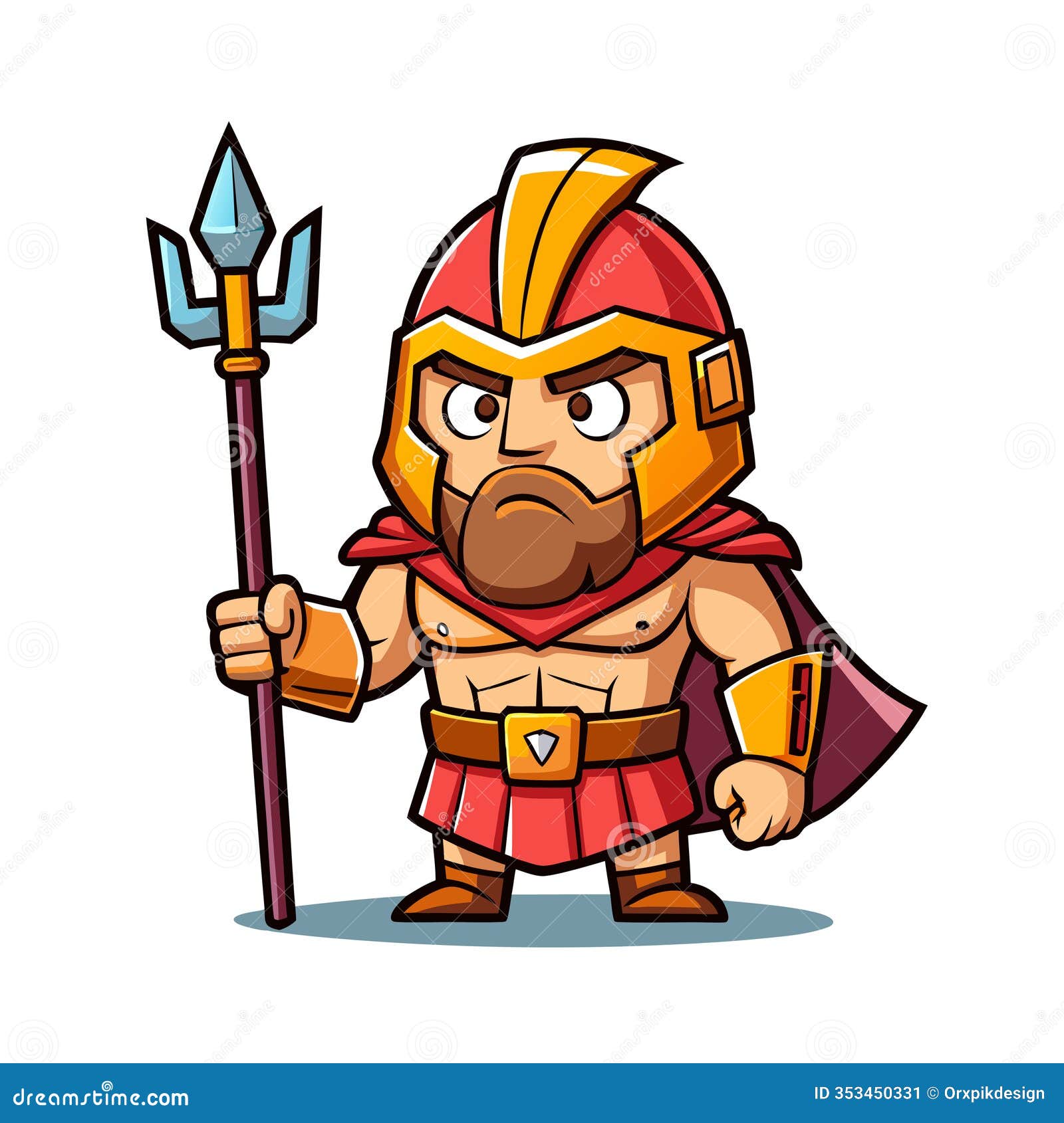 Dynamic Fierce Gladiator Character Design Cartoon Vector ...