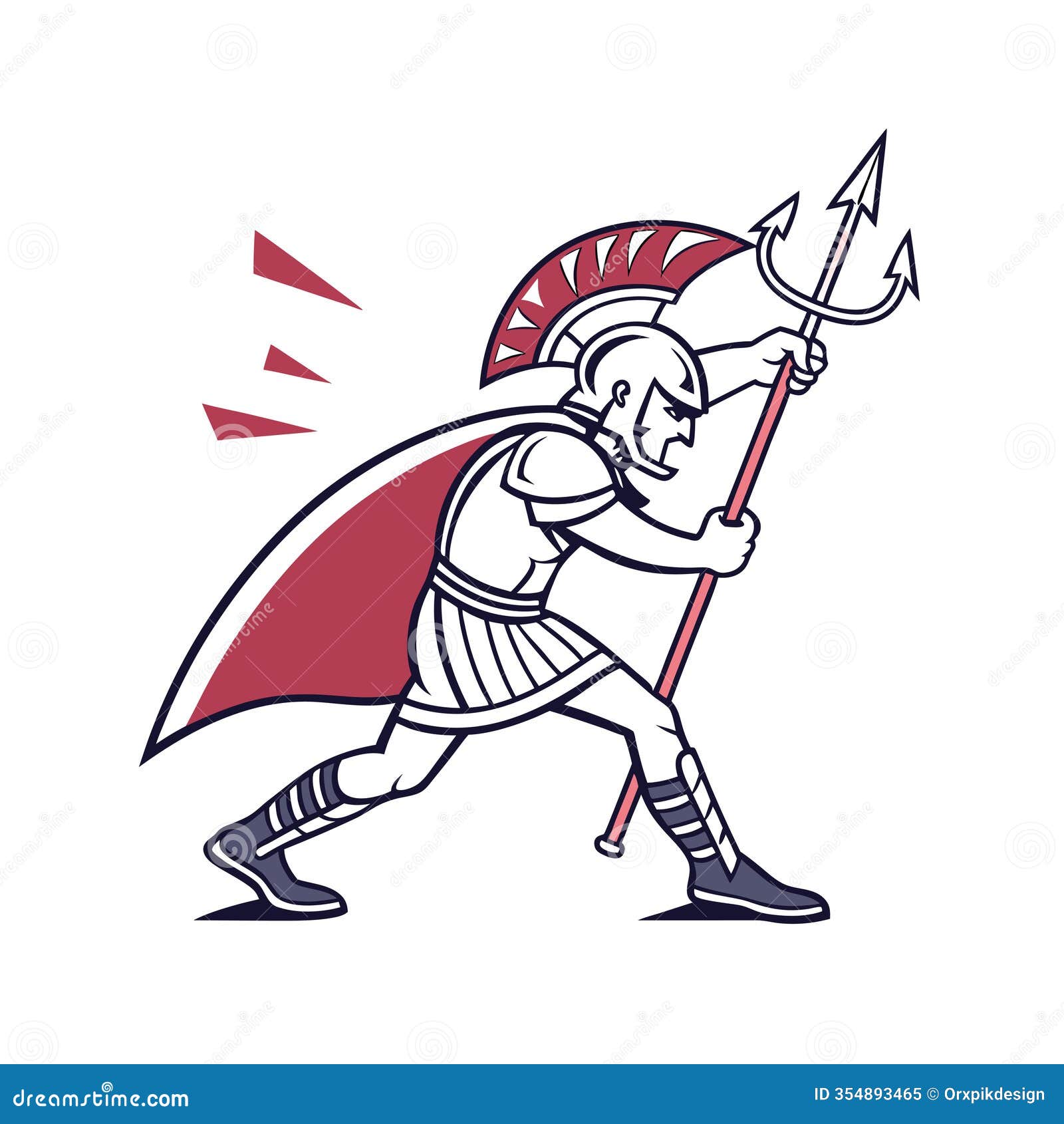 Dynamic Fierce Gladiator Character Design Cartoon Vector ...