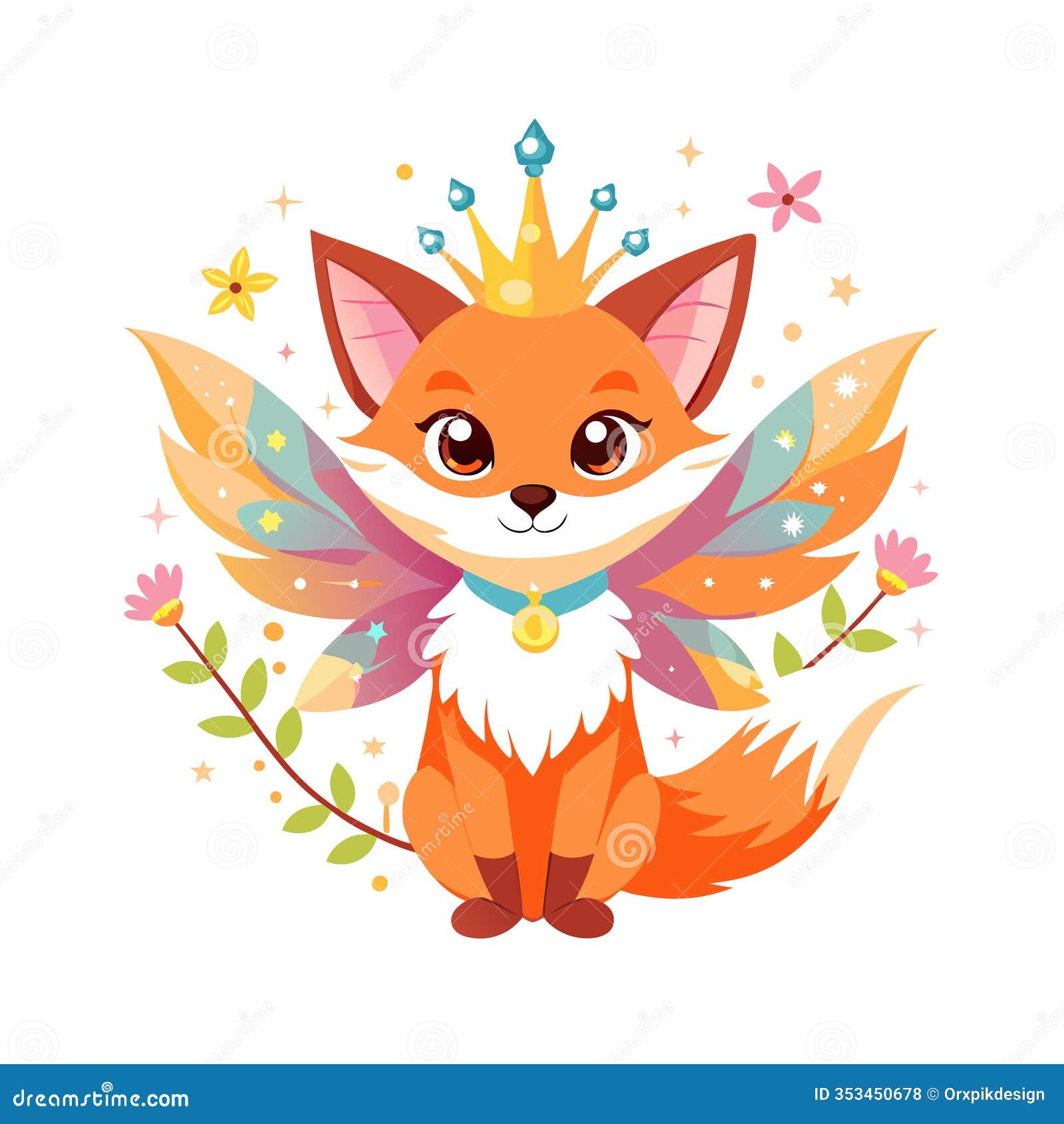 Dynamic Freya The Fairy Fox Character Vector Illustration ...
