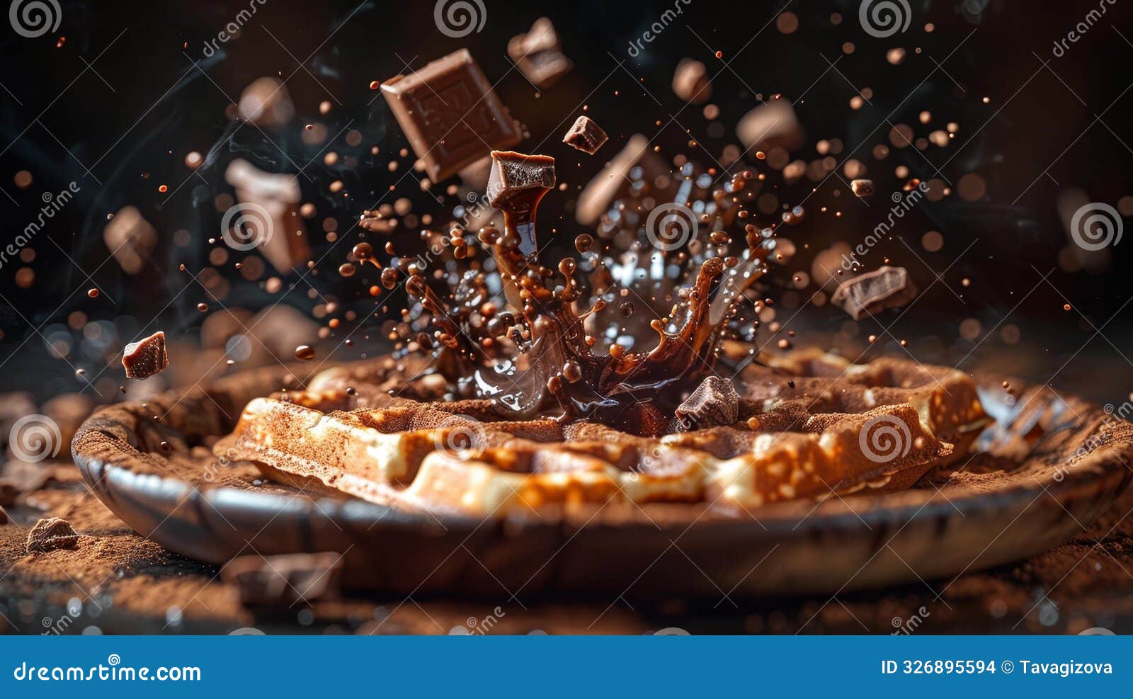 Dynamic Chocolate Splatter On White Background Royalty-Free Stock Image ...