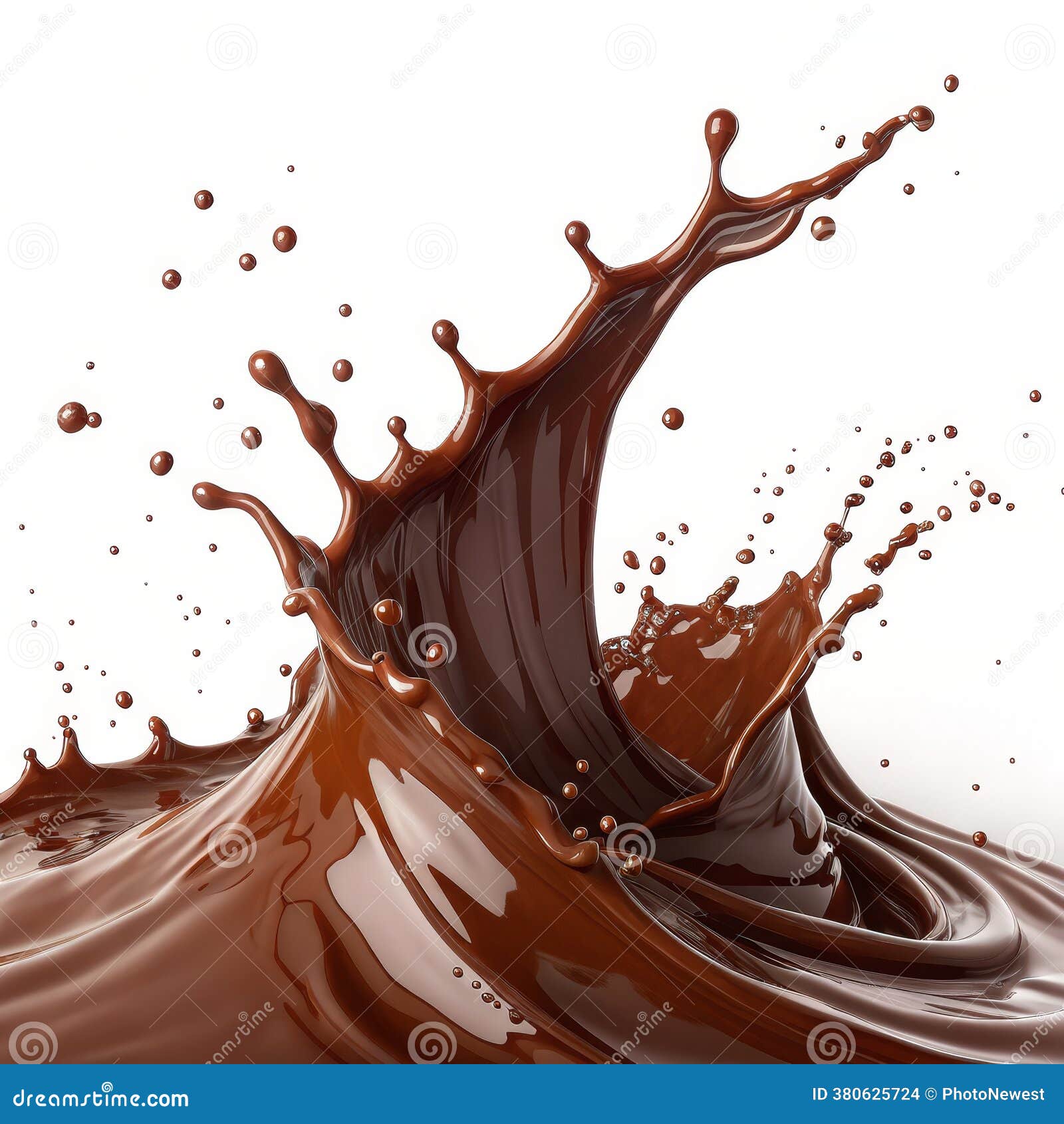 Dynamic Chocolate Bar Floating In Motion Against White Backdrop For ...