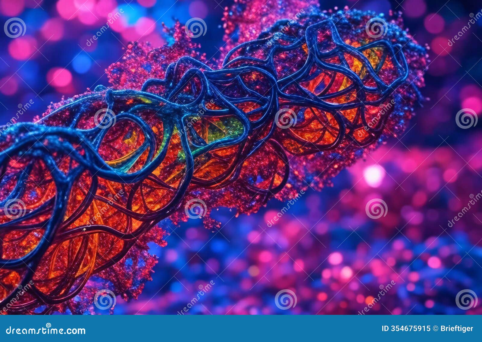 Chromatin and Nucleosome Breakdown Concept Image Stock Illustration ...