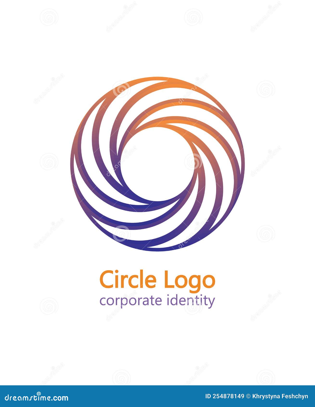 Dynamic Circle Logo. Colorful Swirl Corporate Icon Stock Vector ...