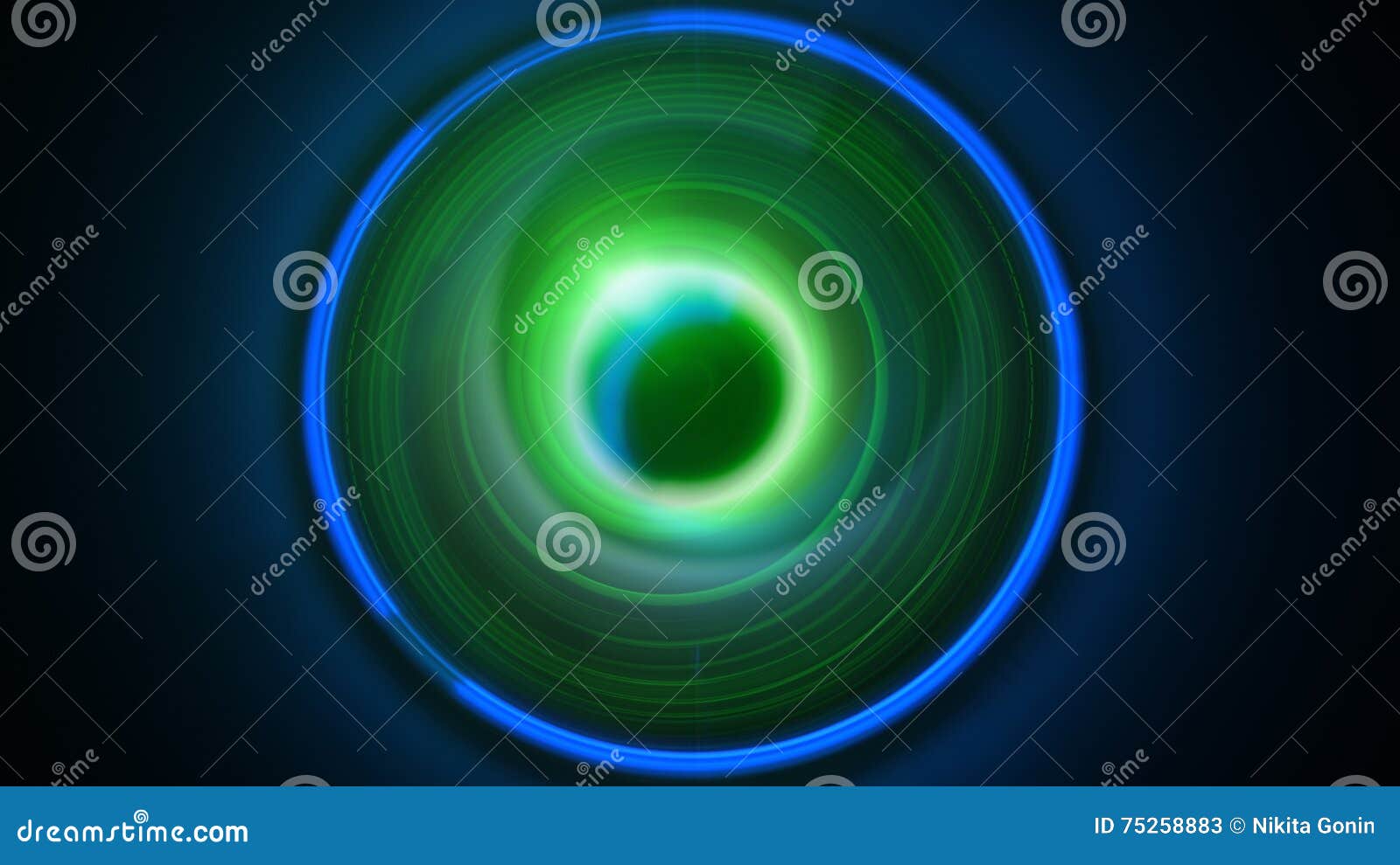 Dynamic Circles Light Painting Stock Illustration - Illustration of ...