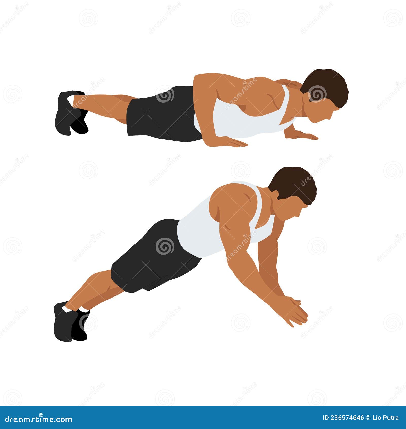 Dynamic Clap Push Ups Exercise. Push Ups Variation Stock Illustration ... Dynamic Clap Push Ups Exercise. Push Ups Variation Stock Illustration ...