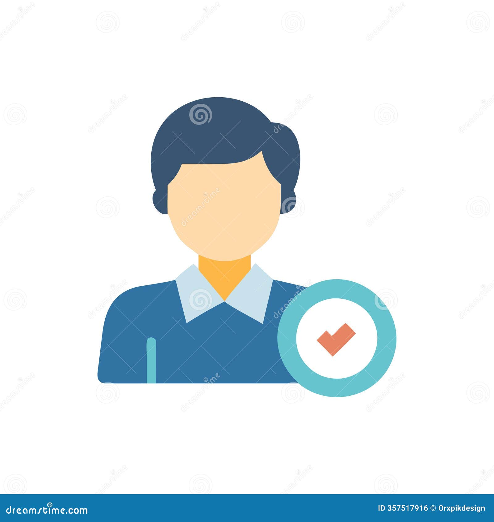 Client Icon Vector With Star Male User Person Profile Avatar Symbol For ...