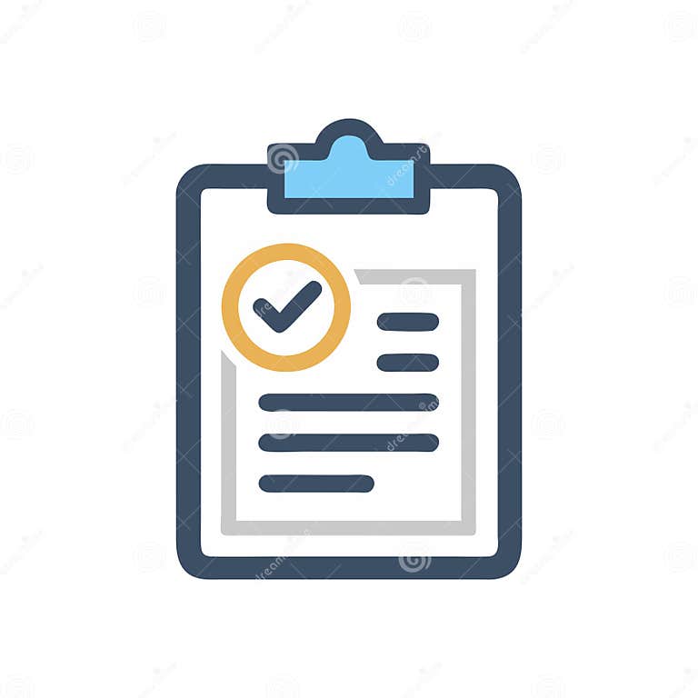 Dynamic Clipboard Checkmark Icon Stock Illustration - Illustration of ...
