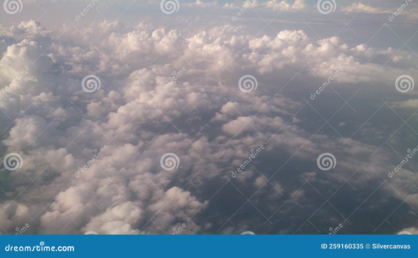 A Dynamic Cloud and Sky View from Plane. Stock Image - Image of view ...