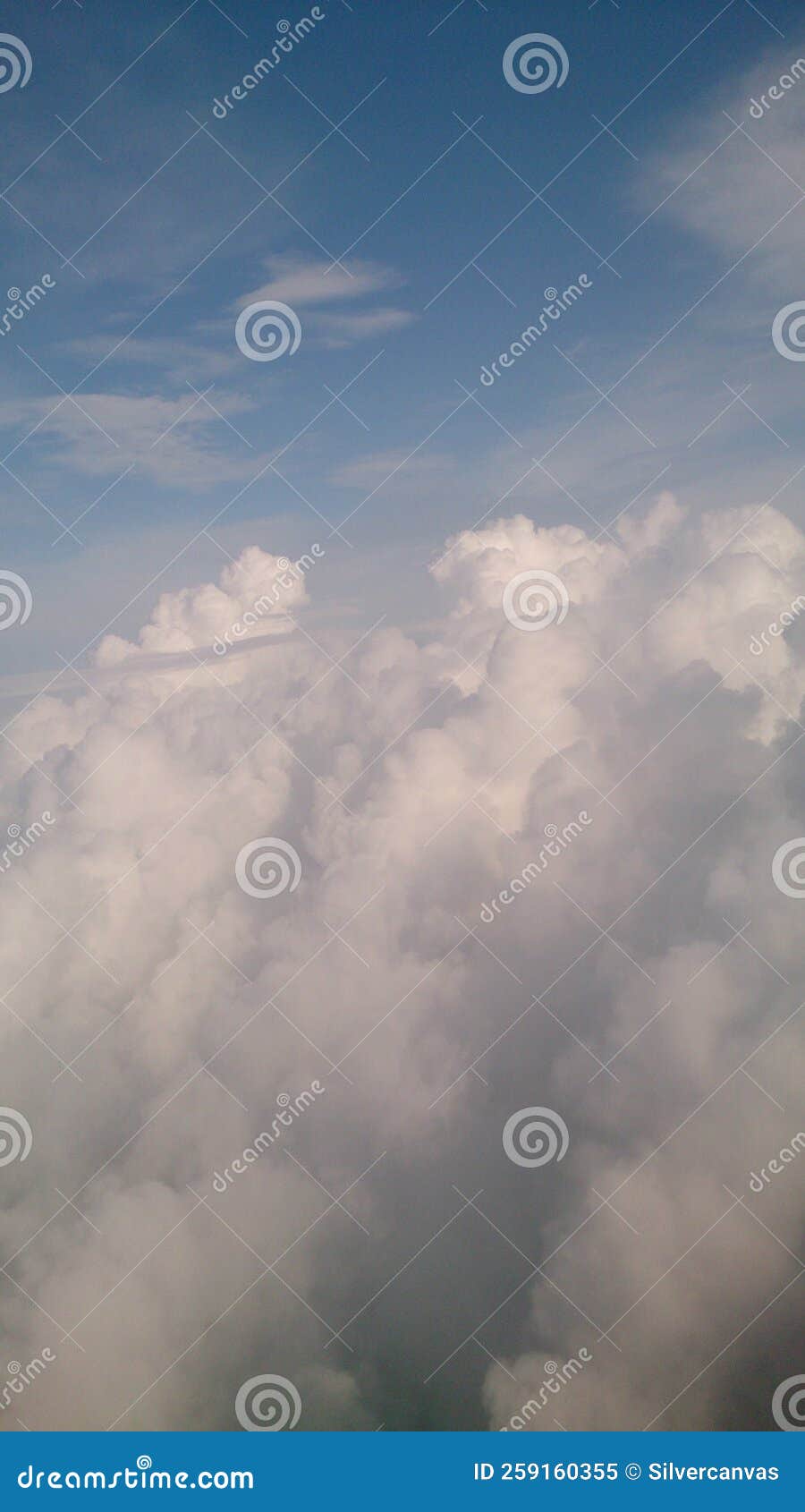 A Dynamic Cloud and Sky View from Plane. Stock Image - Image of plane ...