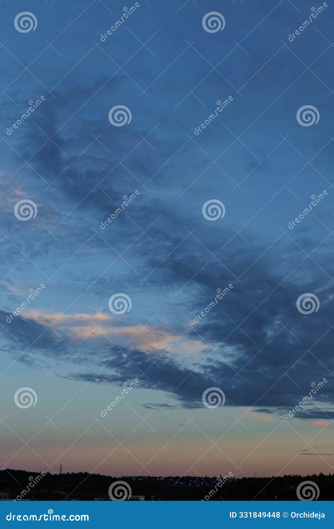 Dynamic Clouds Color the Sky at Sunset Stock Photo - Image of sunset ...
