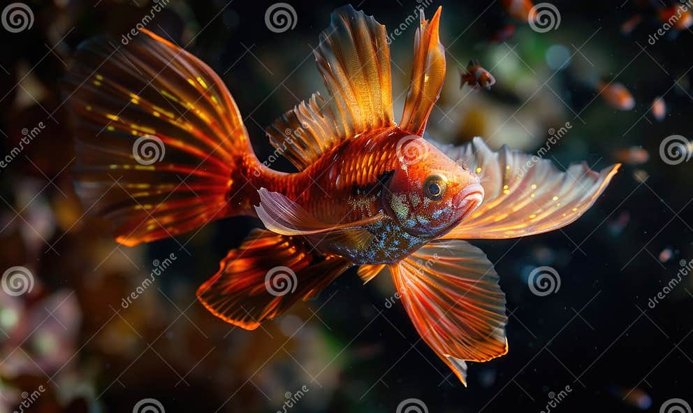 Dynamic Cockerel Fish in Habitat Stock Image - Image of wildlife ...
