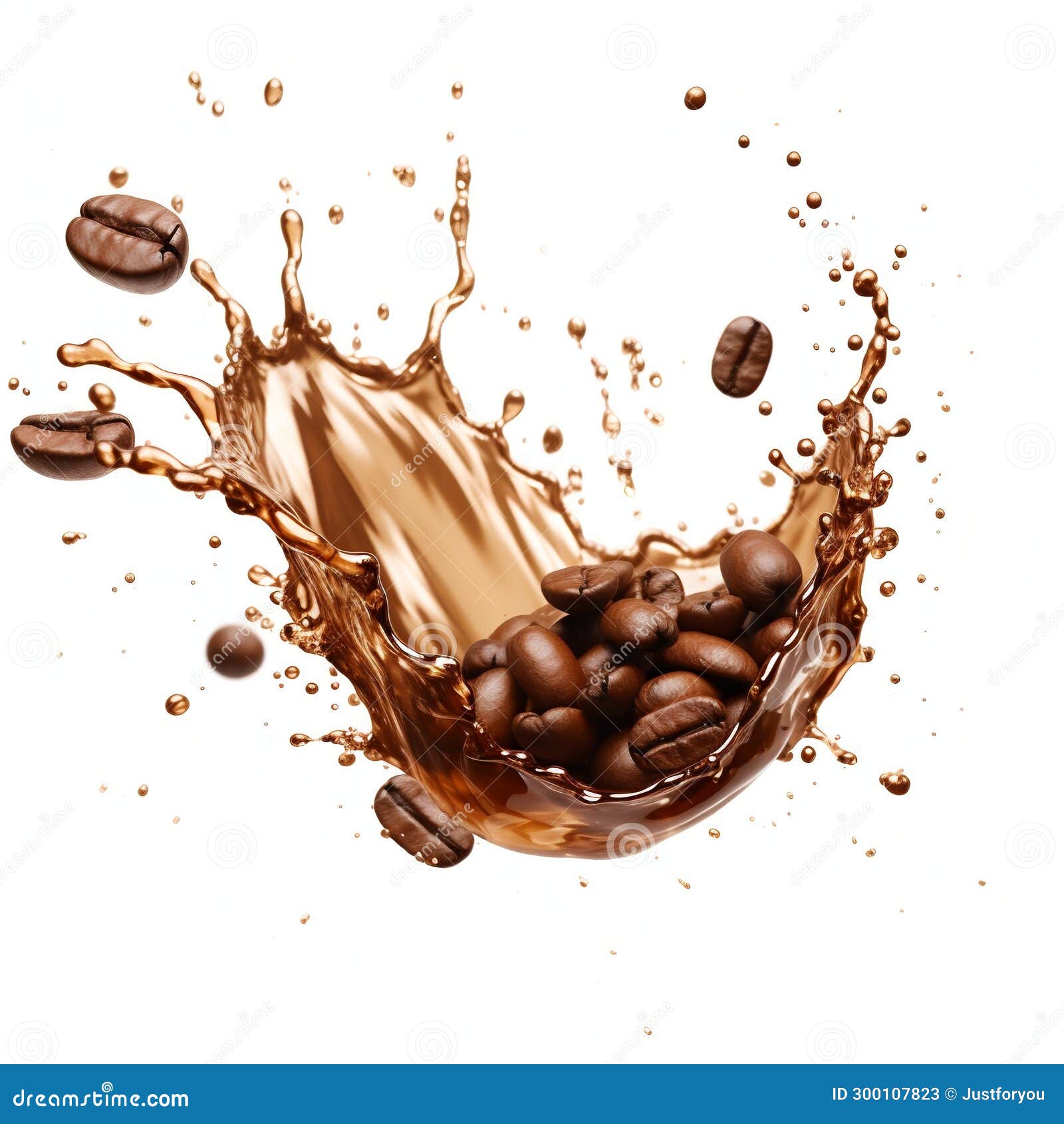 Dynamic Coffee Splash with Beans. Generative Ai Stock Illustration ...