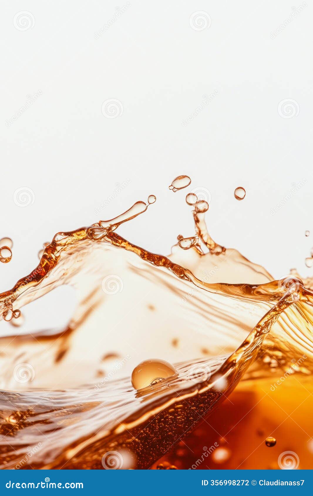 Dynamic Cola Splash Creating an Artistic Wet Effect on Surface Stock ...