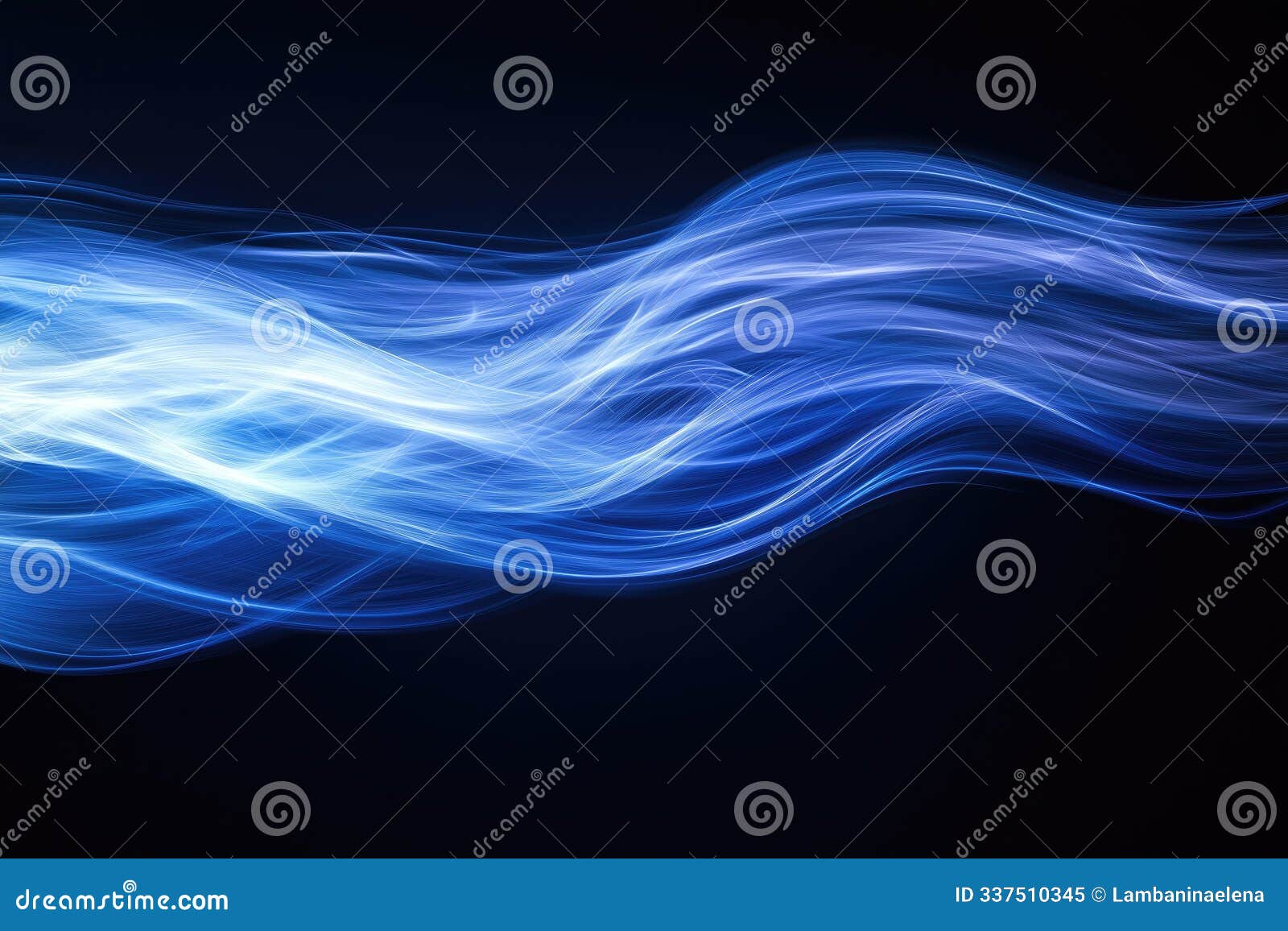 Dynamic Cold Air Flow from Conditioner Effect. Vibrant Blue Energy ...
