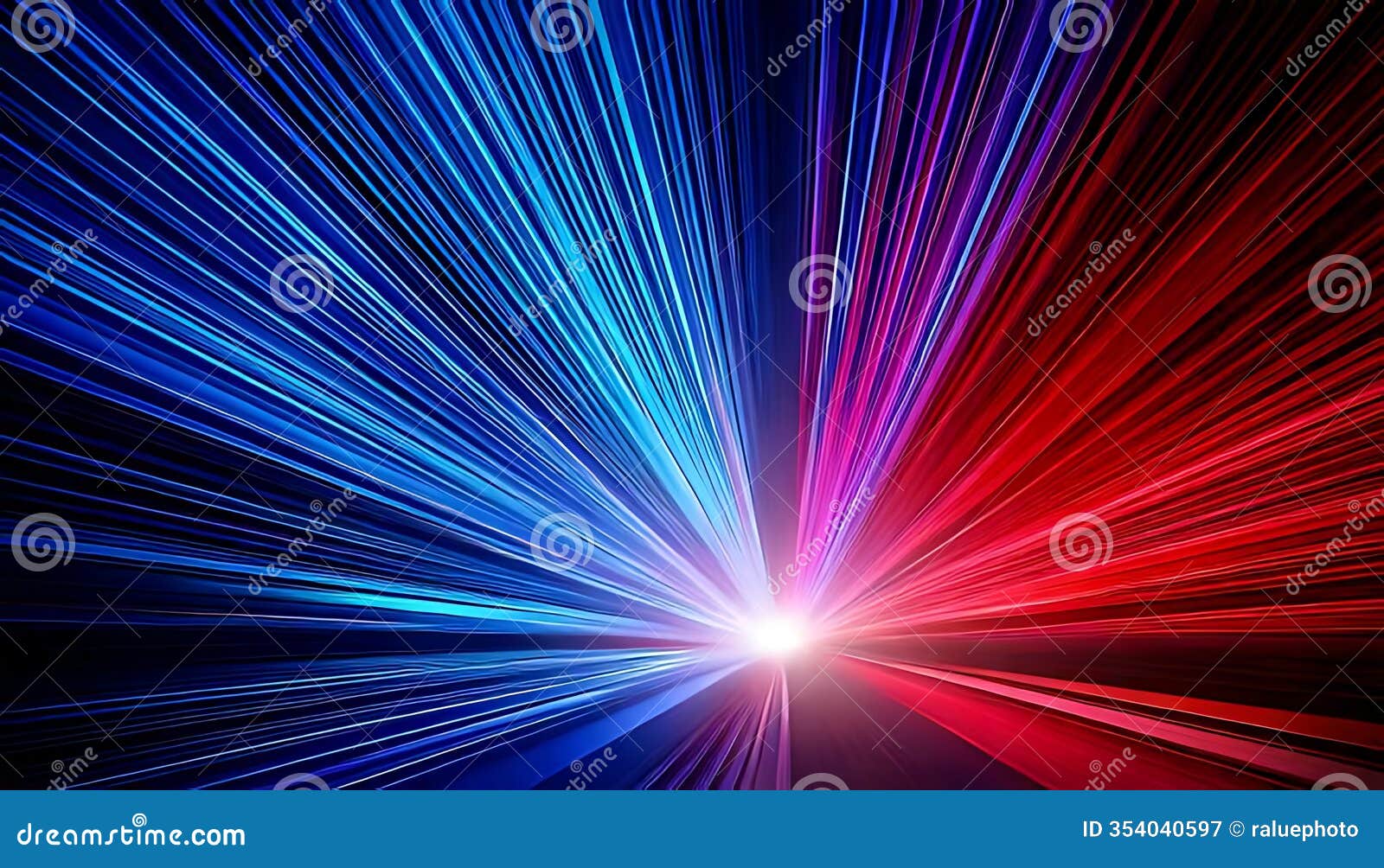 A Dynamic Collision of Red and Blue Lines Radiates Outward from a ...