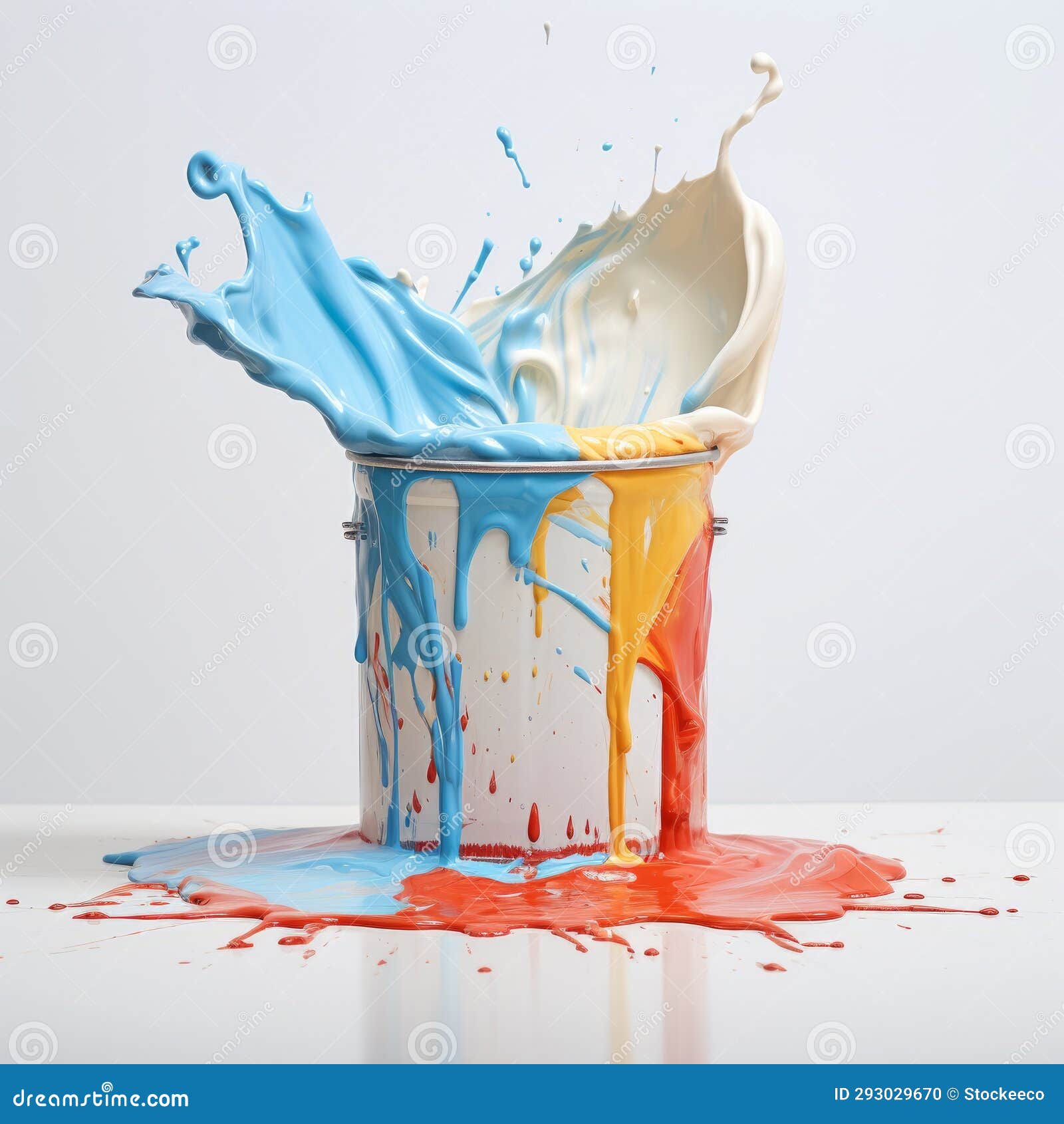 Dynamic Color Combinations: Paint Splashes in Focus Stacking Stock ...