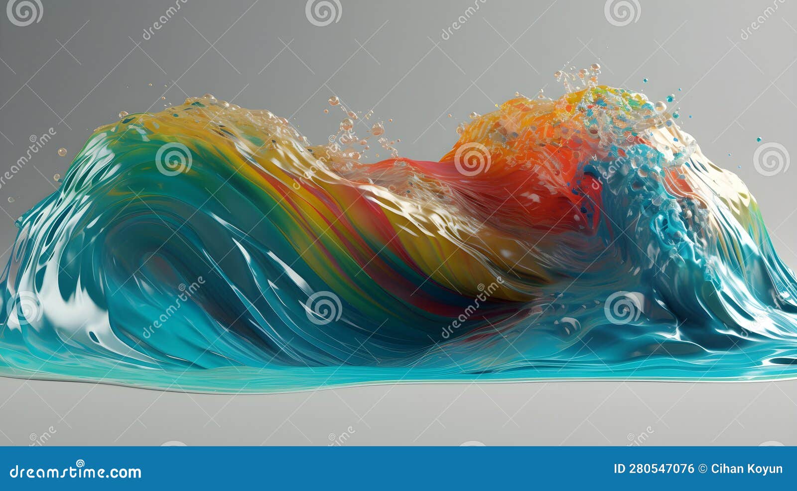 Dynamic Color Infusion, Abstract Digital Wallpaper Stock Illustration ...