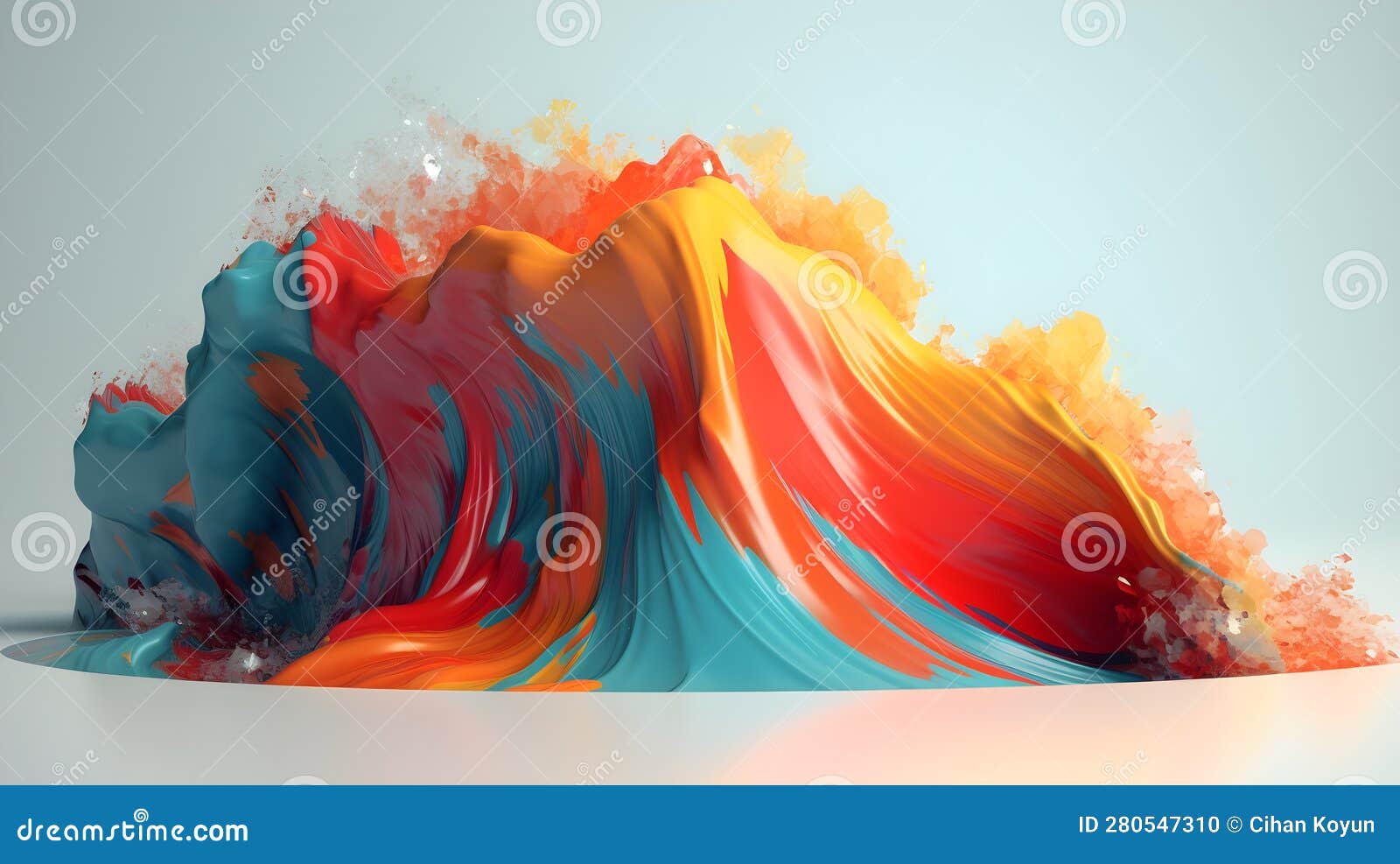 Dynamic Color Infusion Magic, Abstract Digital Wallpaper Stock ...