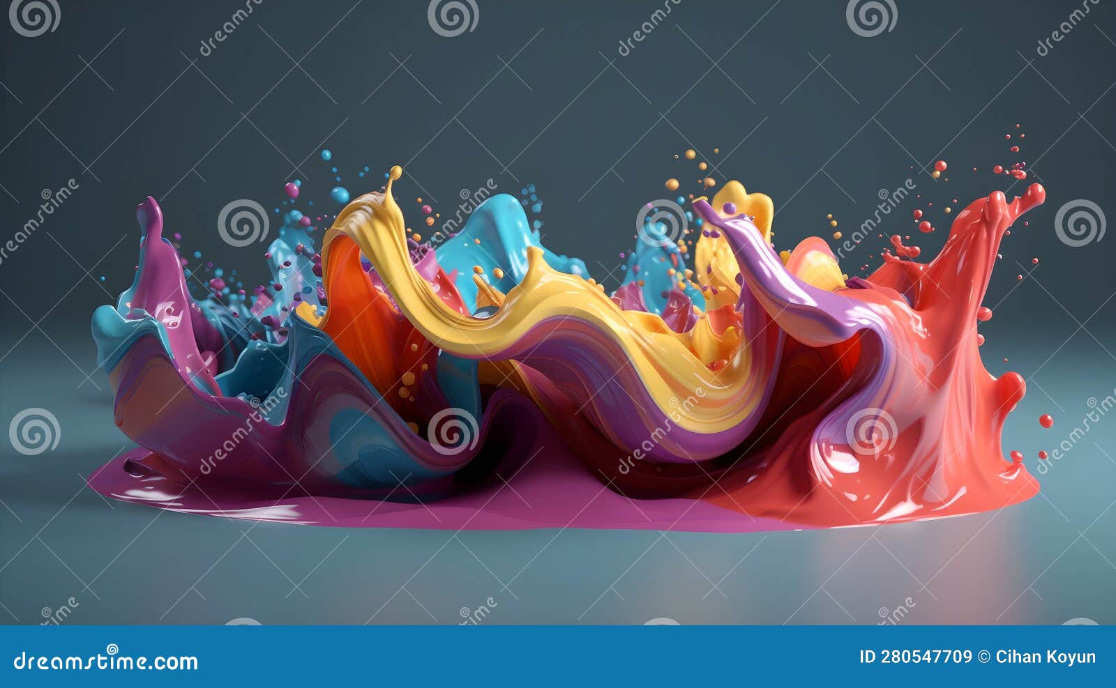 Dynamic Color Infusion Magic, Abstract Digital Wallpaper Stock ...
