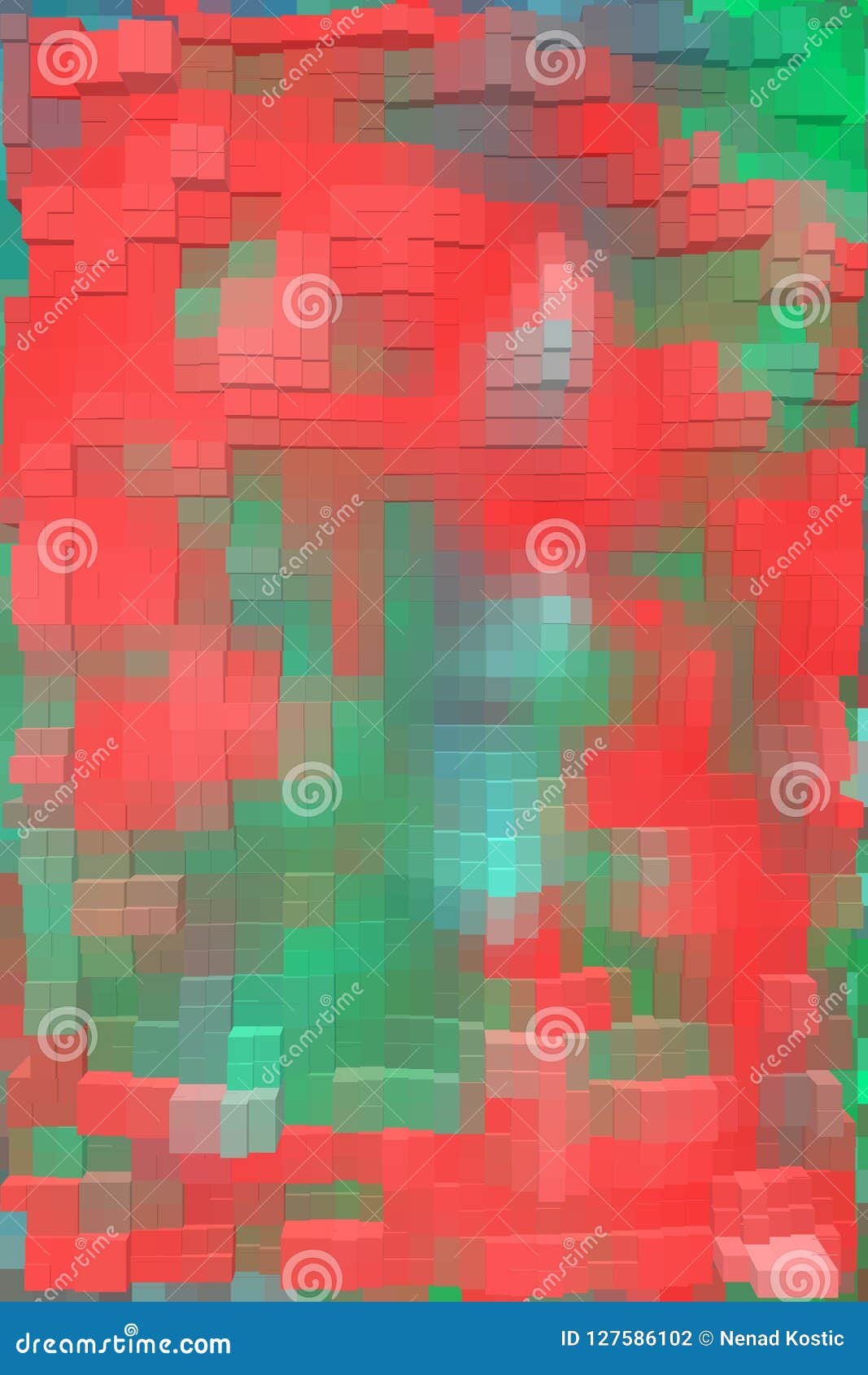 Colorful and Vivid Dynamic Cubes Structure. Stock Illustration ...