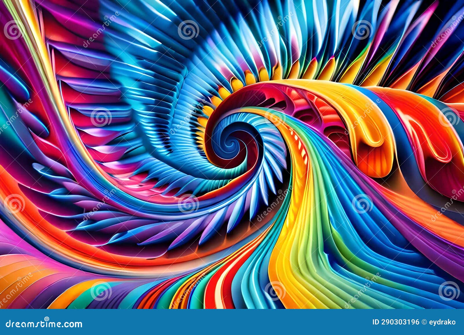 Dynamic, Colorful, Flowing Waves Create a Vibrant Abstract Background ...