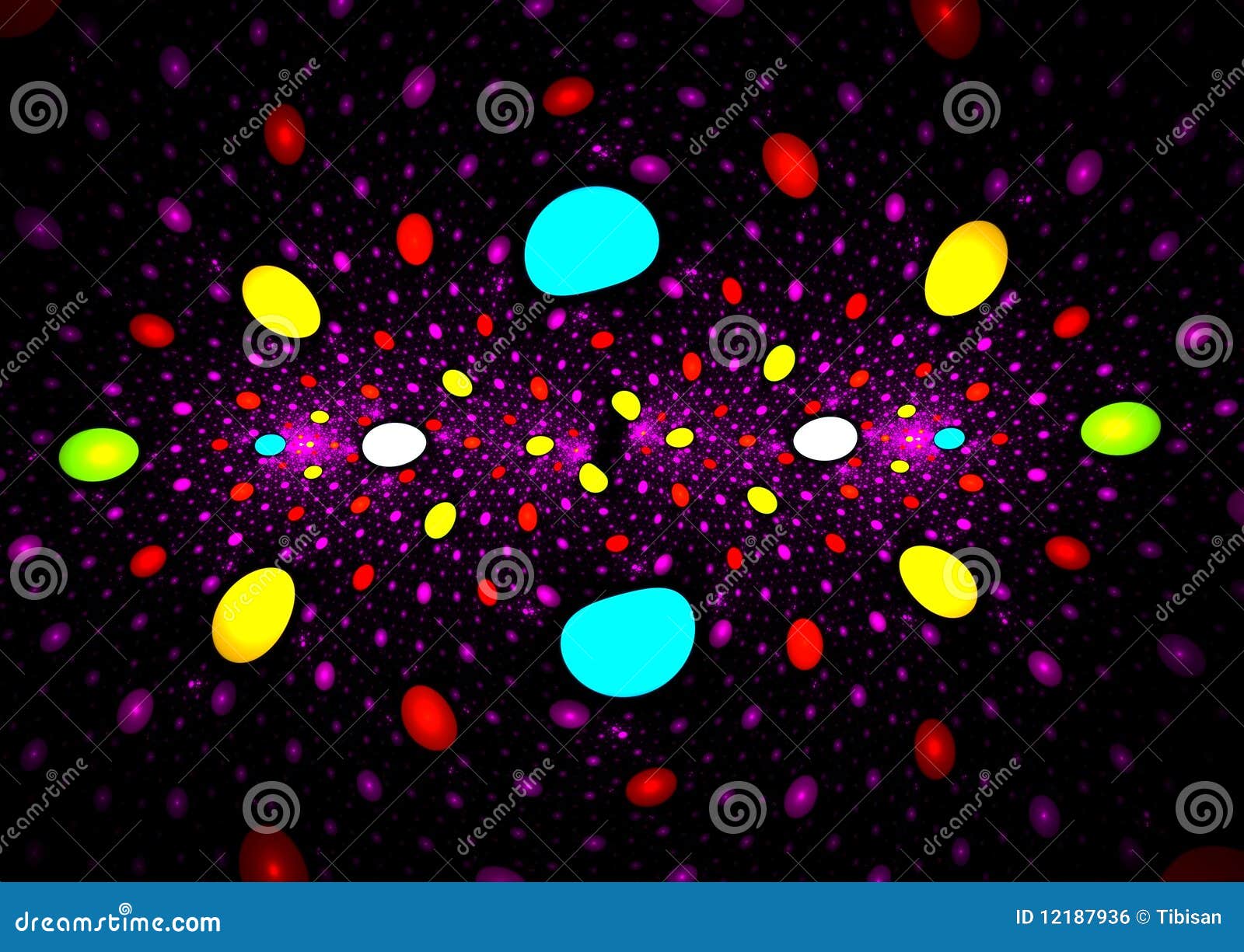 Dynamic colorful particles stock illustration. Illustration of particle ...