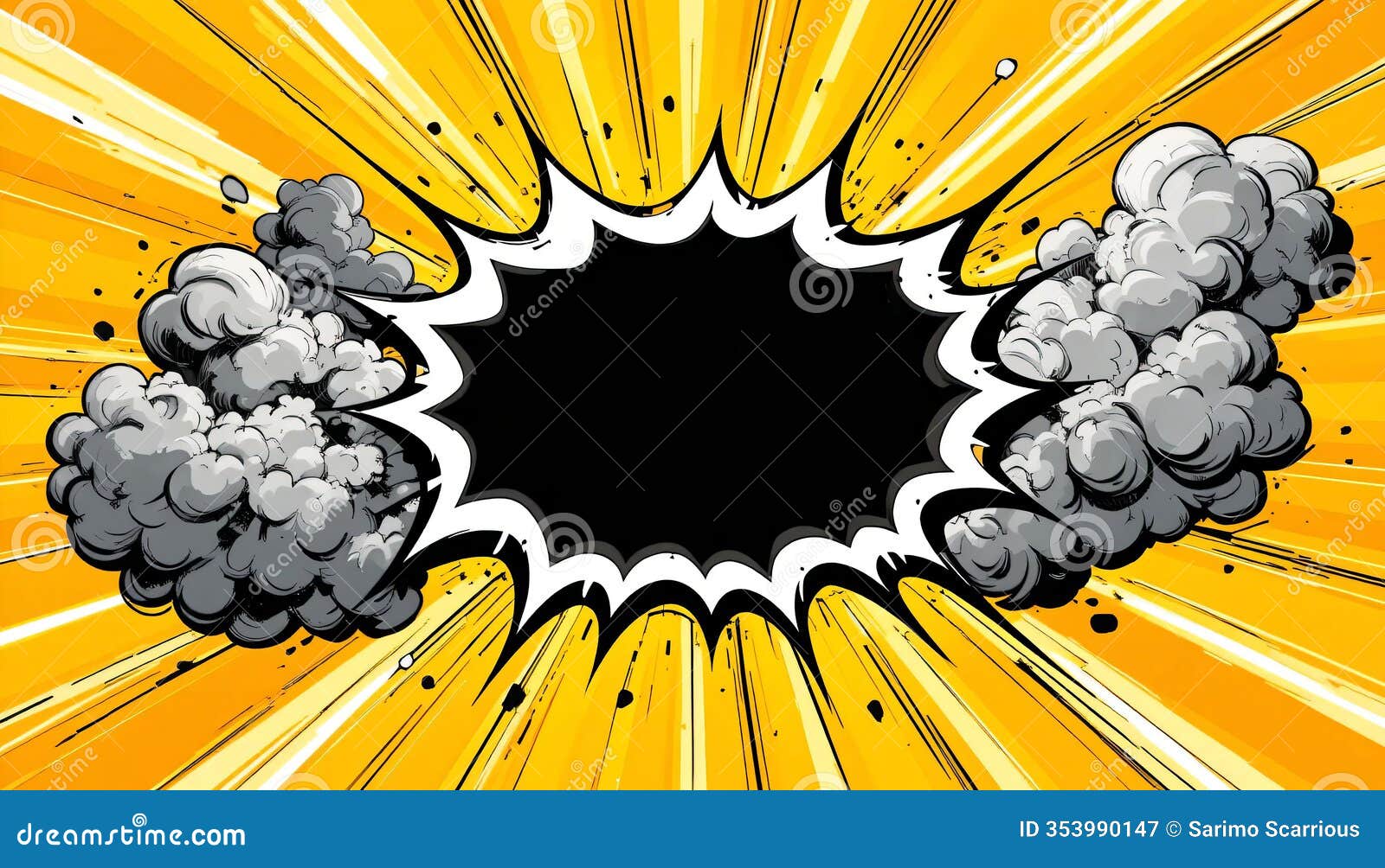 Dynamic Comic Book Burst Effect on Vibrant Background Stock ...
