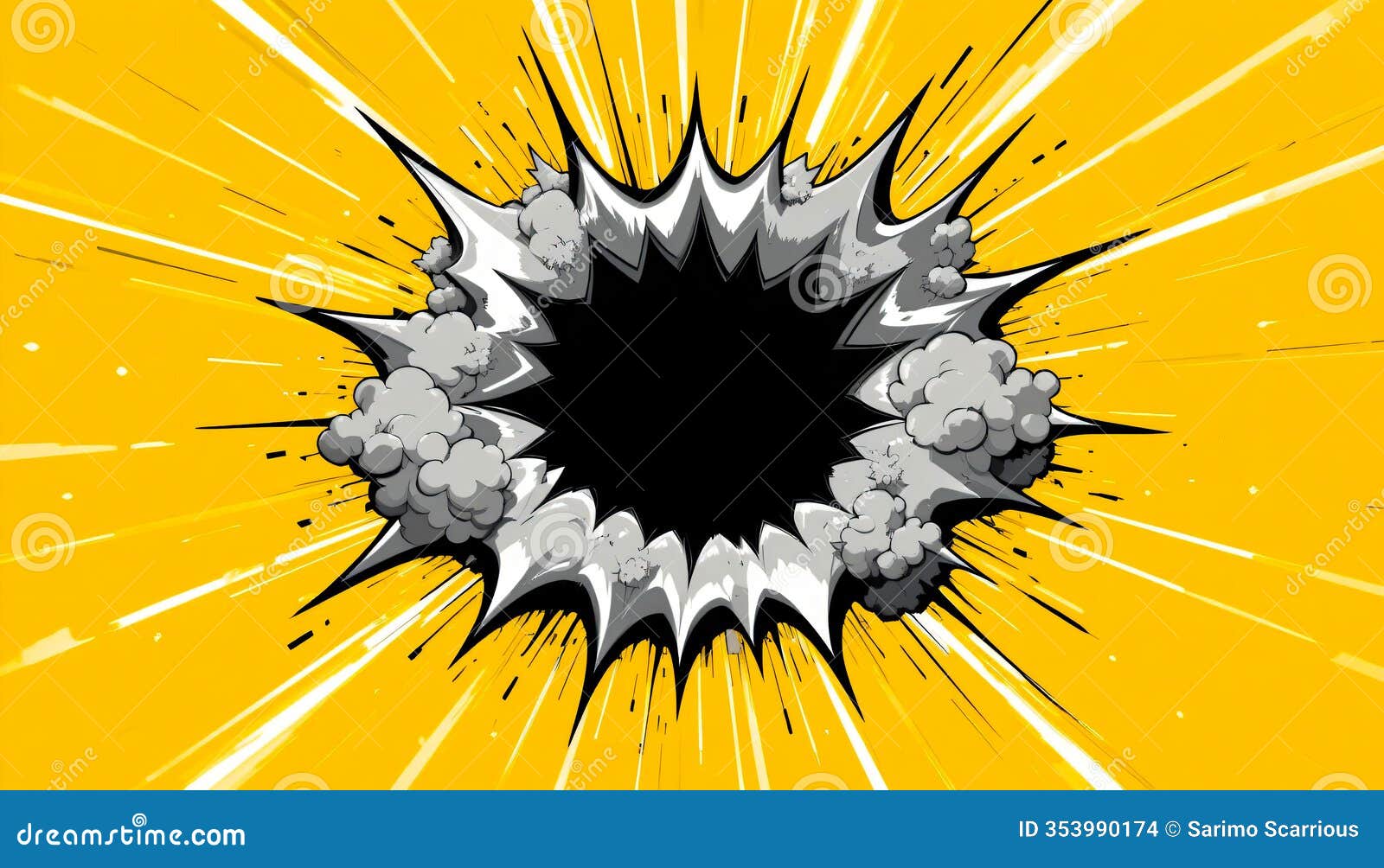Dynamic Comic Book Burst Effect on Vibrant Background Stock ...