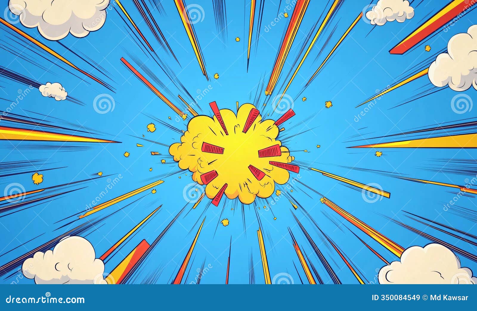 Dynamic Comic Book Explosion Background Illustration High Quality Image ...