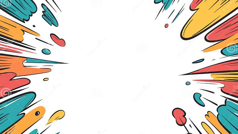 Dynamic Comic Speed Lines on a White Backdrop Create a Striking Visual ...